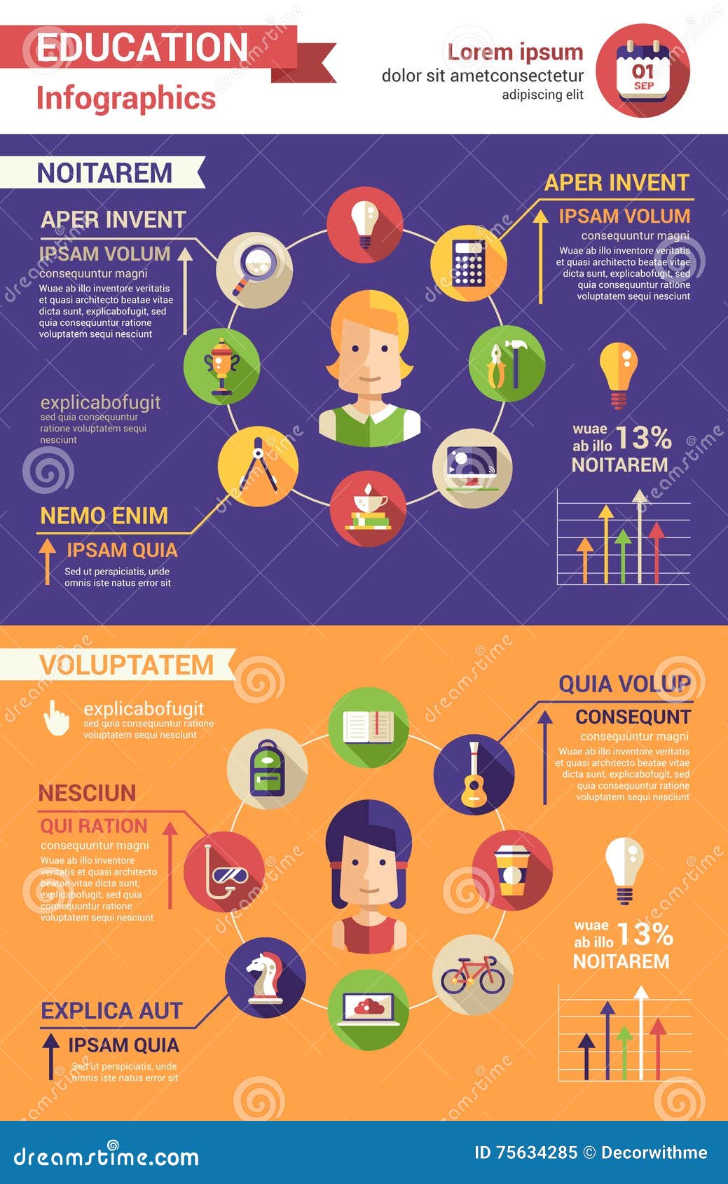 Education Poster Flat Design Stock Vector - Illustration of ...