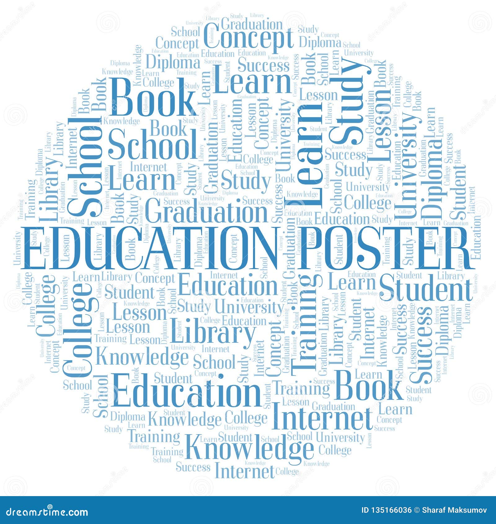 Education Poster Word Cloud Stock Illustration - Illustration of ...