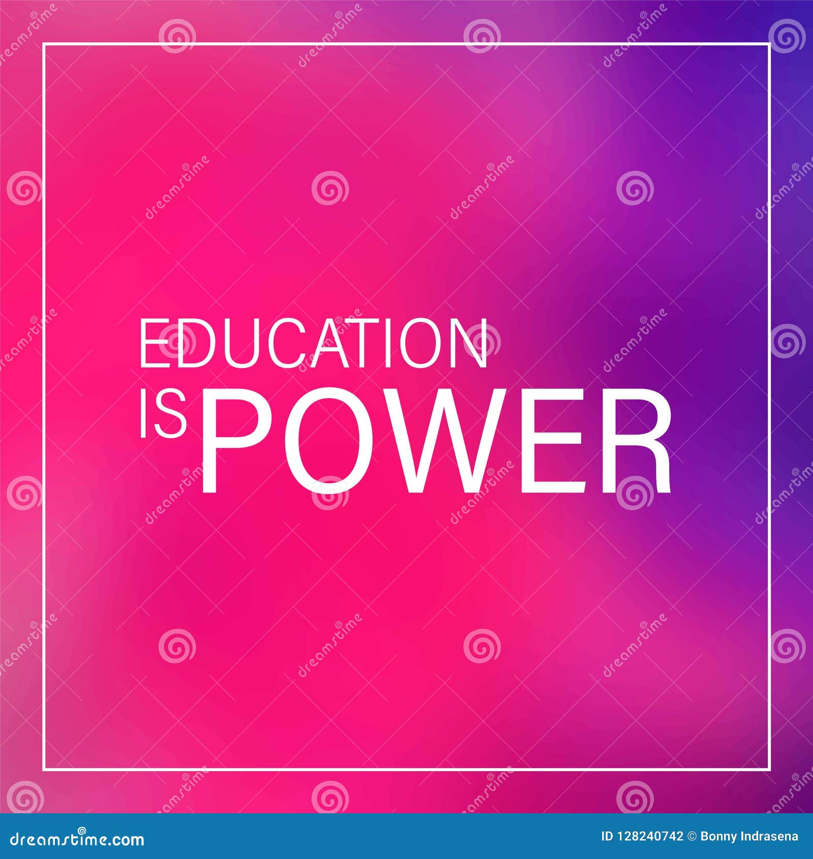Education is Power. Inspirational and Motivation Quote Stock Vector ...