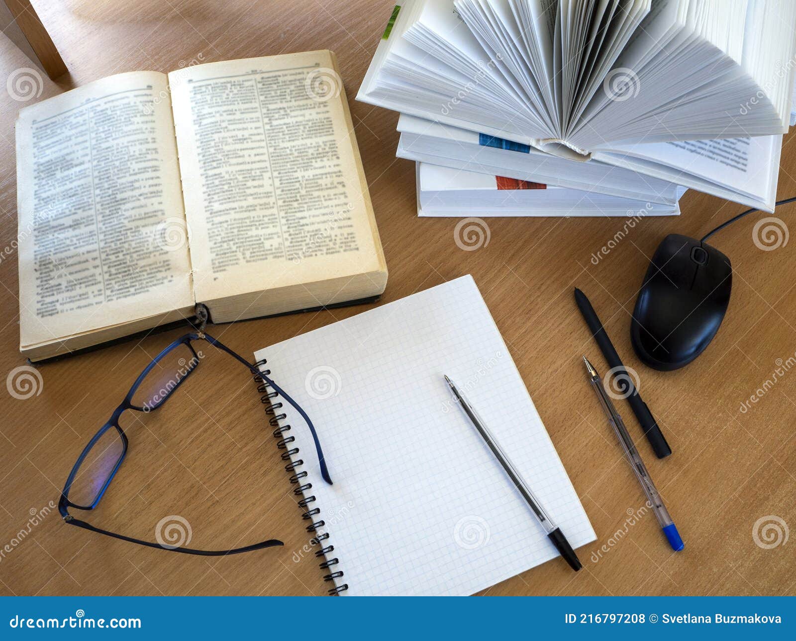 Education Process. Reading Monographs, Scientific Literature, Note ...