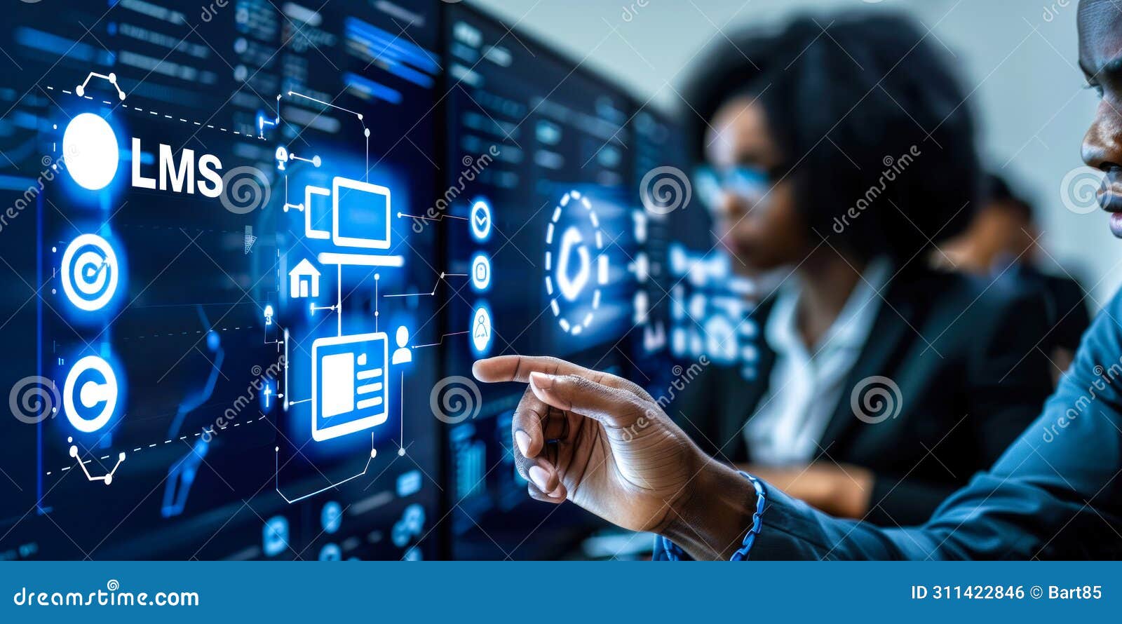 Education Professional Utilizing a Learning Management System LMS with ...