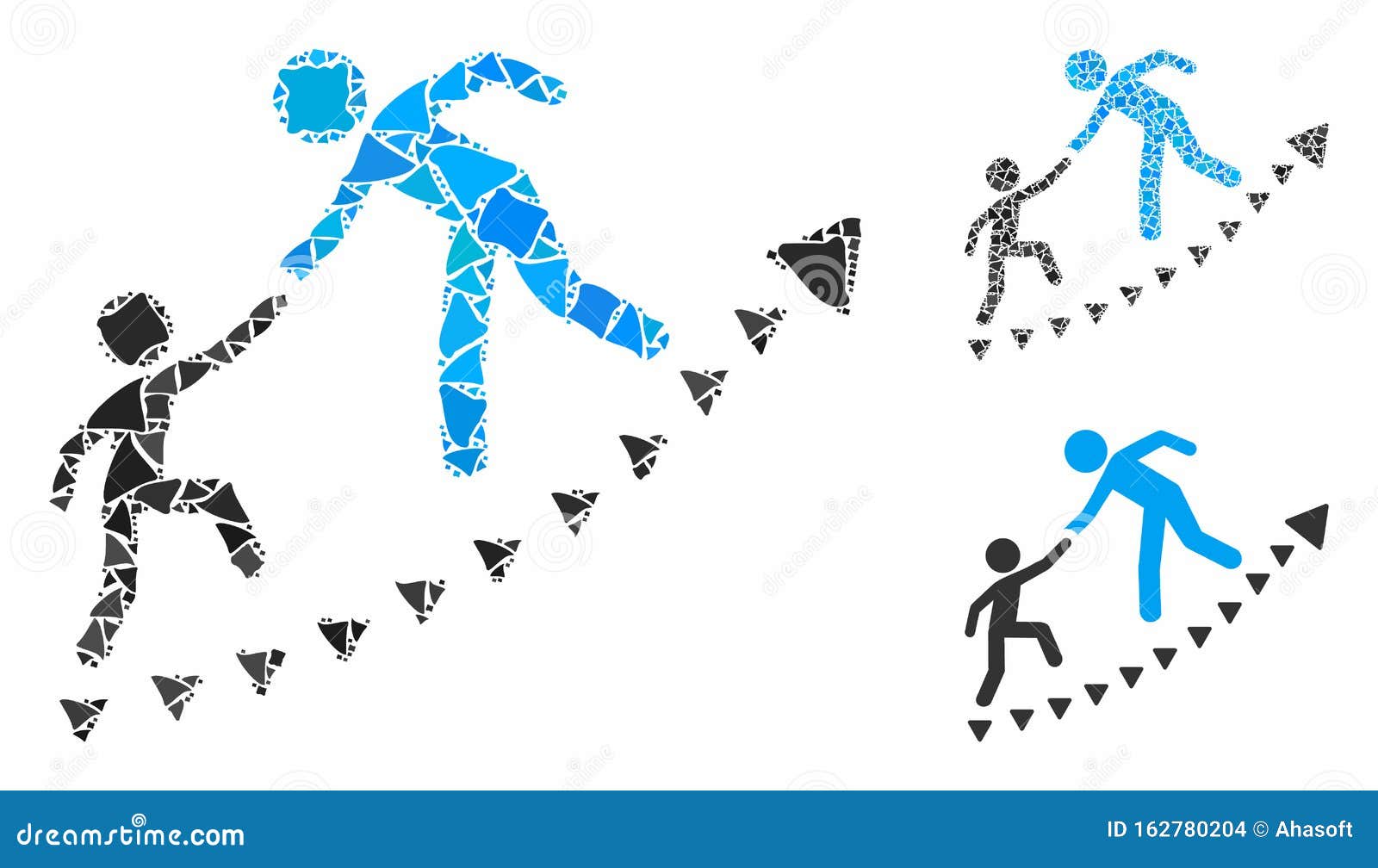 Education Progress Mosaic Icon of Joggly Items Stock Illustration ...