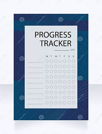 Education Progress Tracker Worksheet Design Template Stock Vector ...