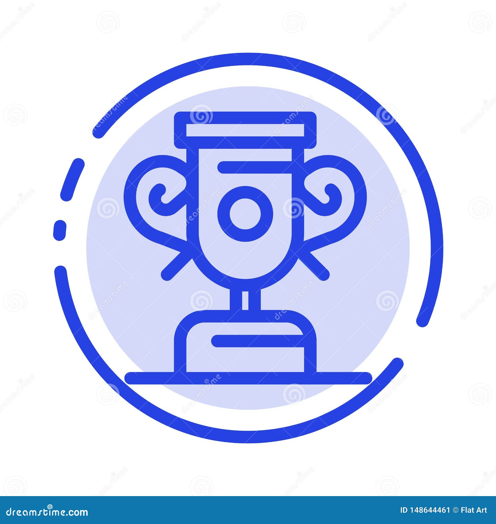 Education, Progress, Training Blue Dotted Line Line Icon Stock Vector ...