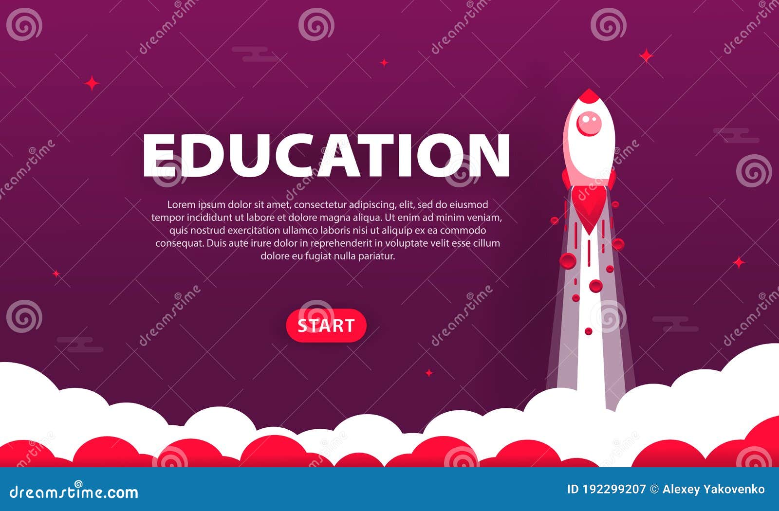 Education Rocket Icon. Online Learning. Studying Concept. Vector on Isolated Background Stock ...