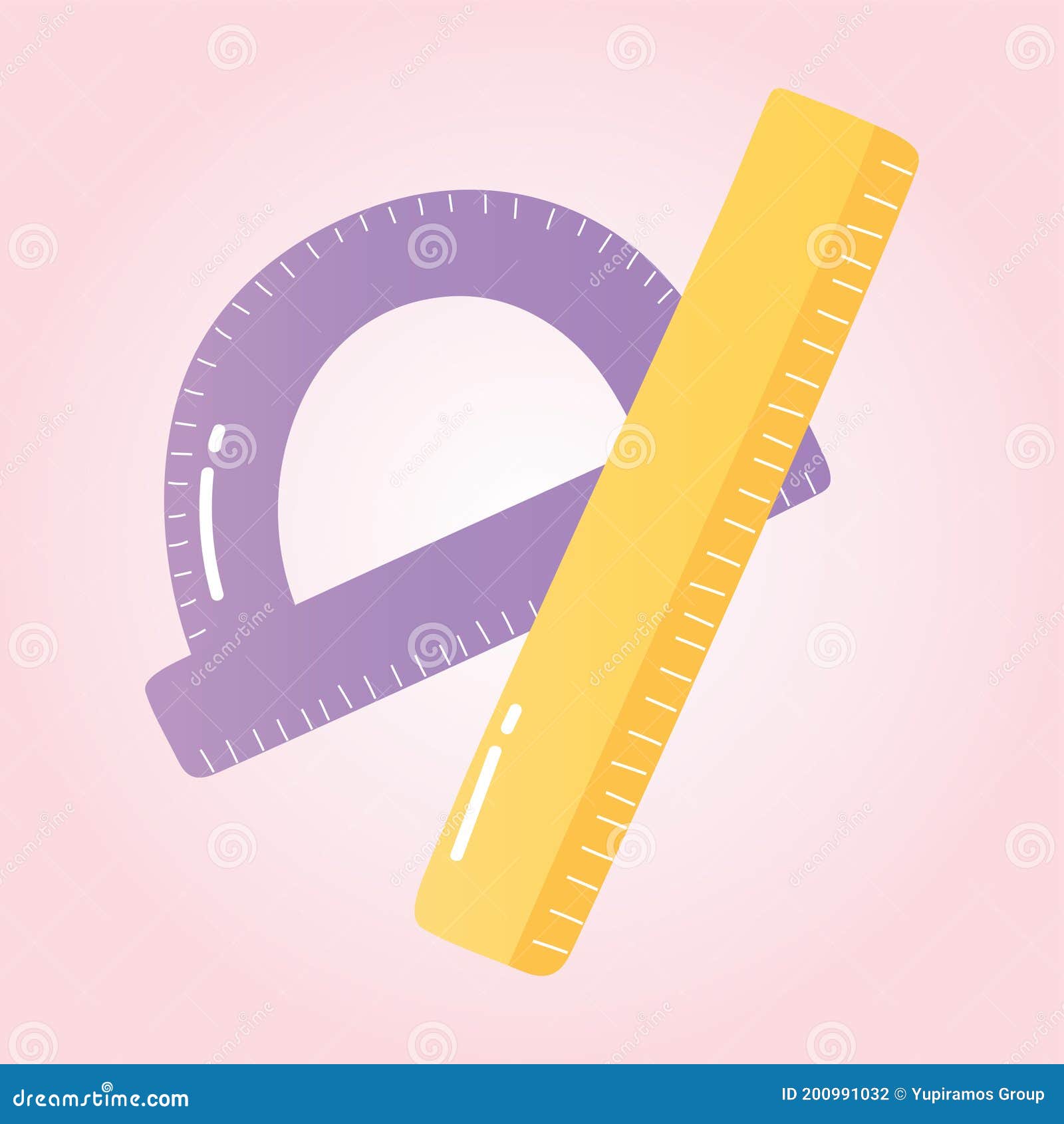 Education Ruler and Protactor School Elementary Cartoon Icon Stock ...
