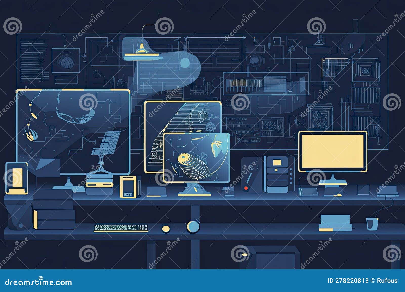 Education School Computer Network Technology Concept,vector ...
