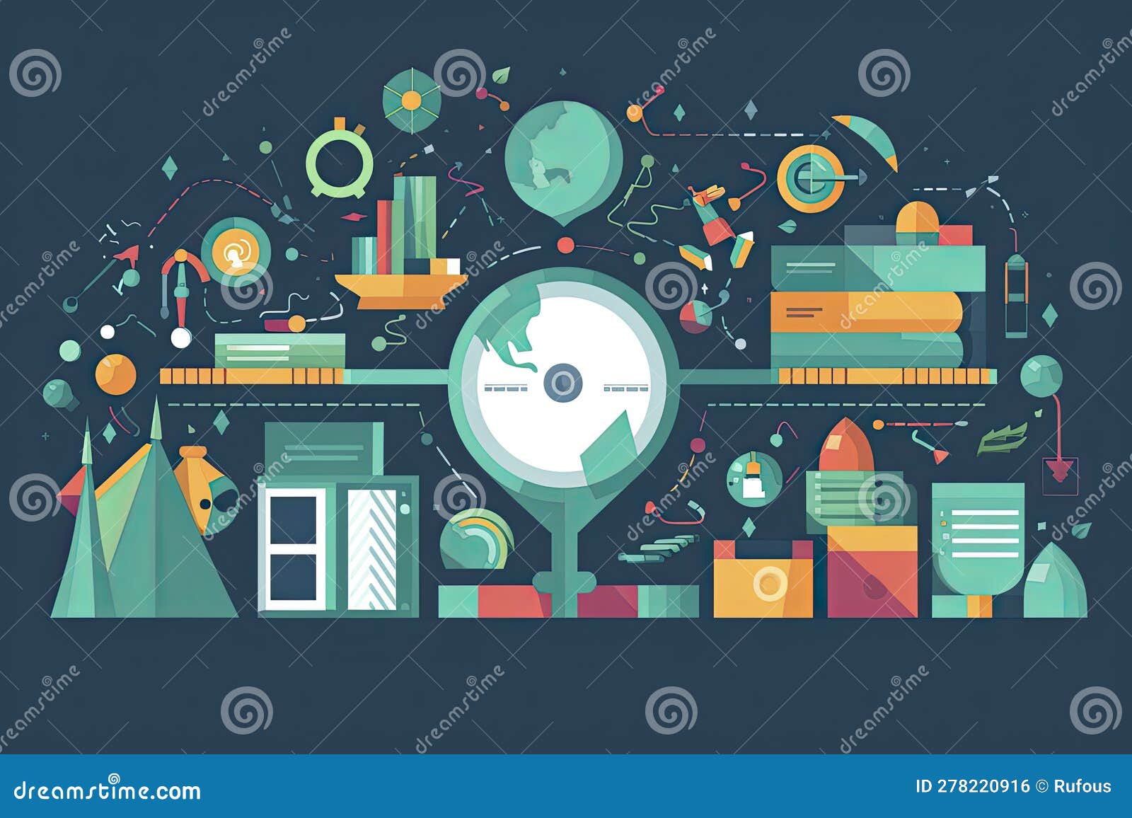 Education School Computer Network Technology Concept,vector ...