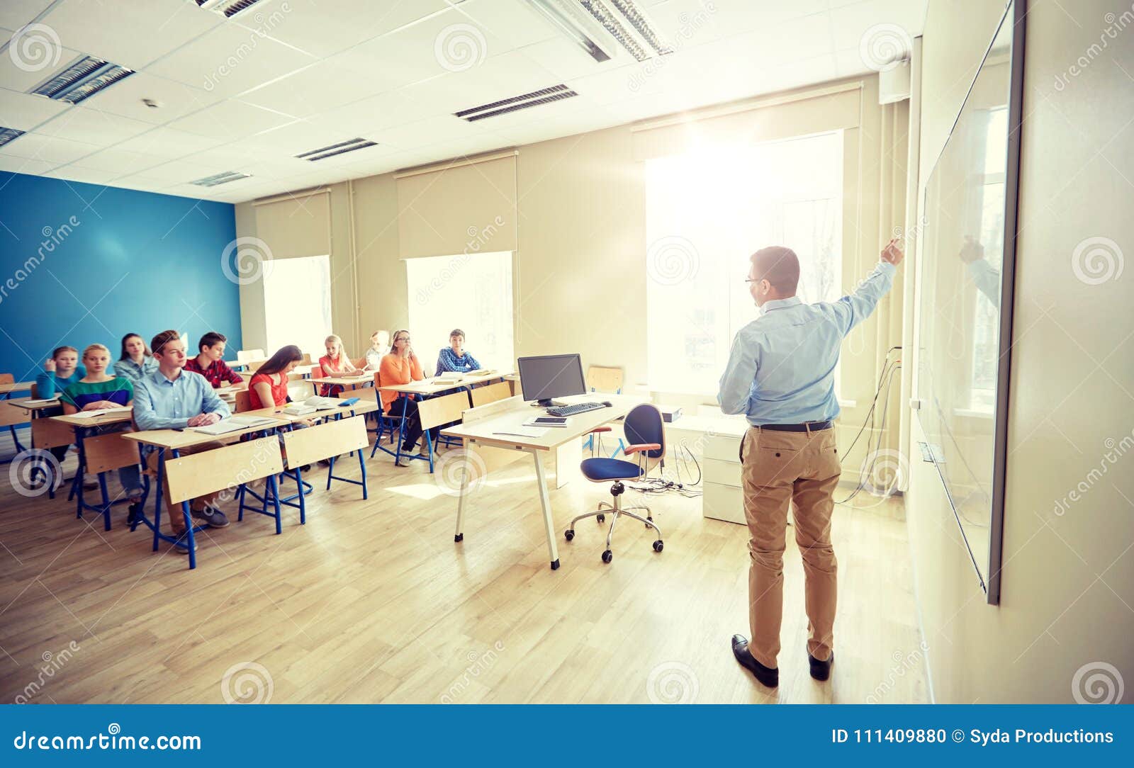 Students and Teacher at School White Board Stock Photo - Image of latin ...