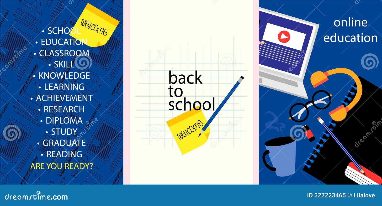 Education and School Poster Collection. Back To School, Online ...