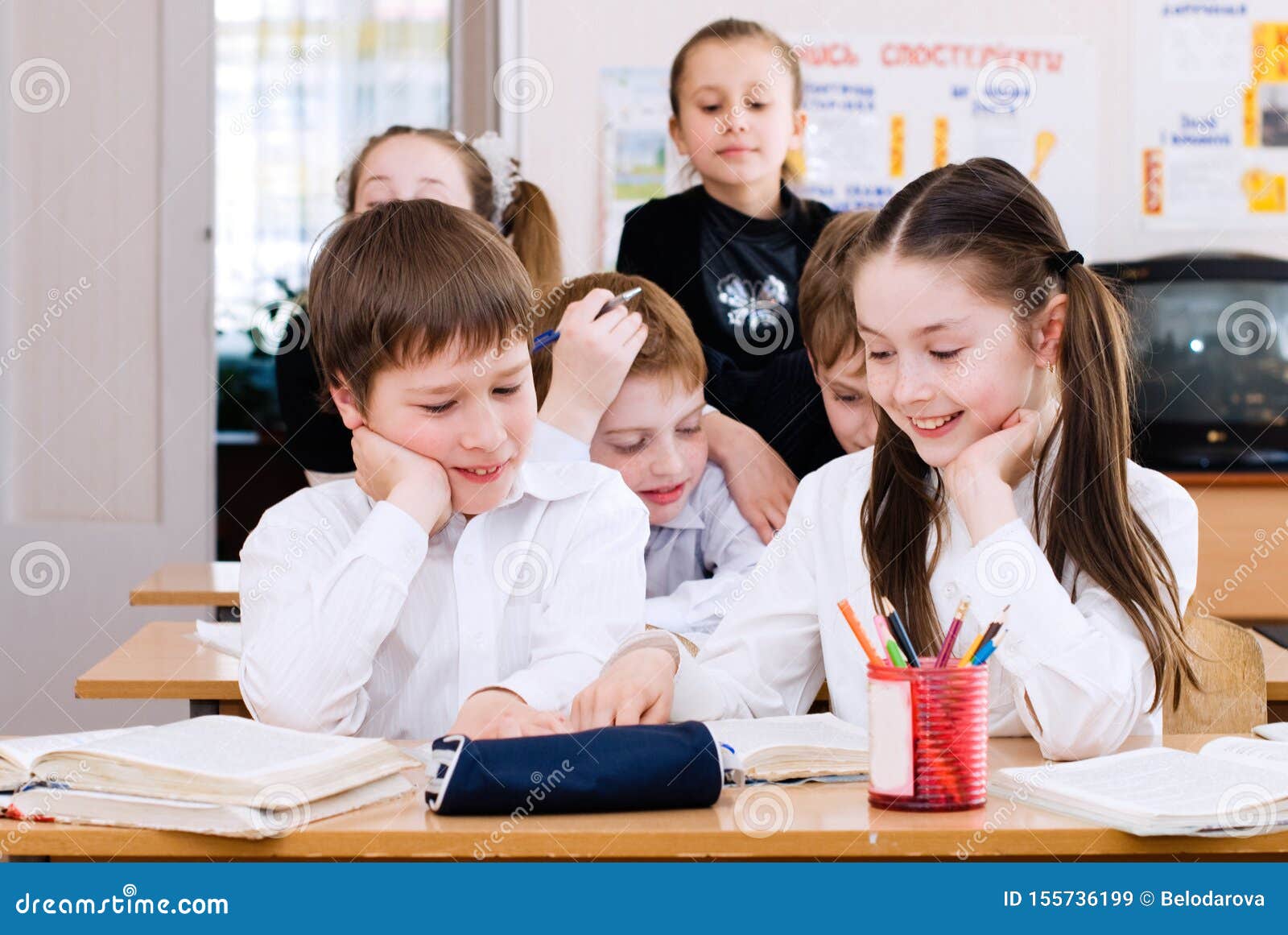 Education - School Students at the Class Stock Image - Image of girls ...