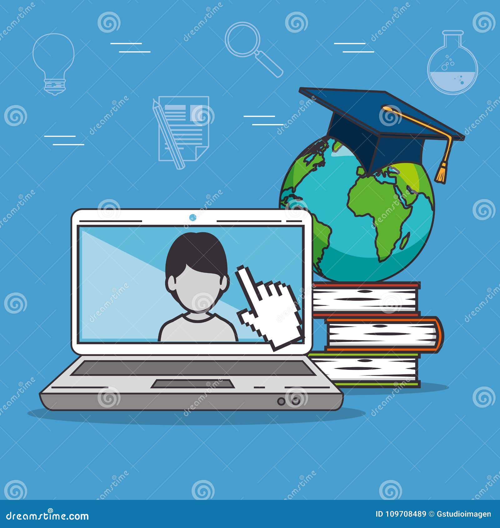 Education School University E-learning Concept Stock Vector ... Education School University E-learning Concept Stock Vector ...