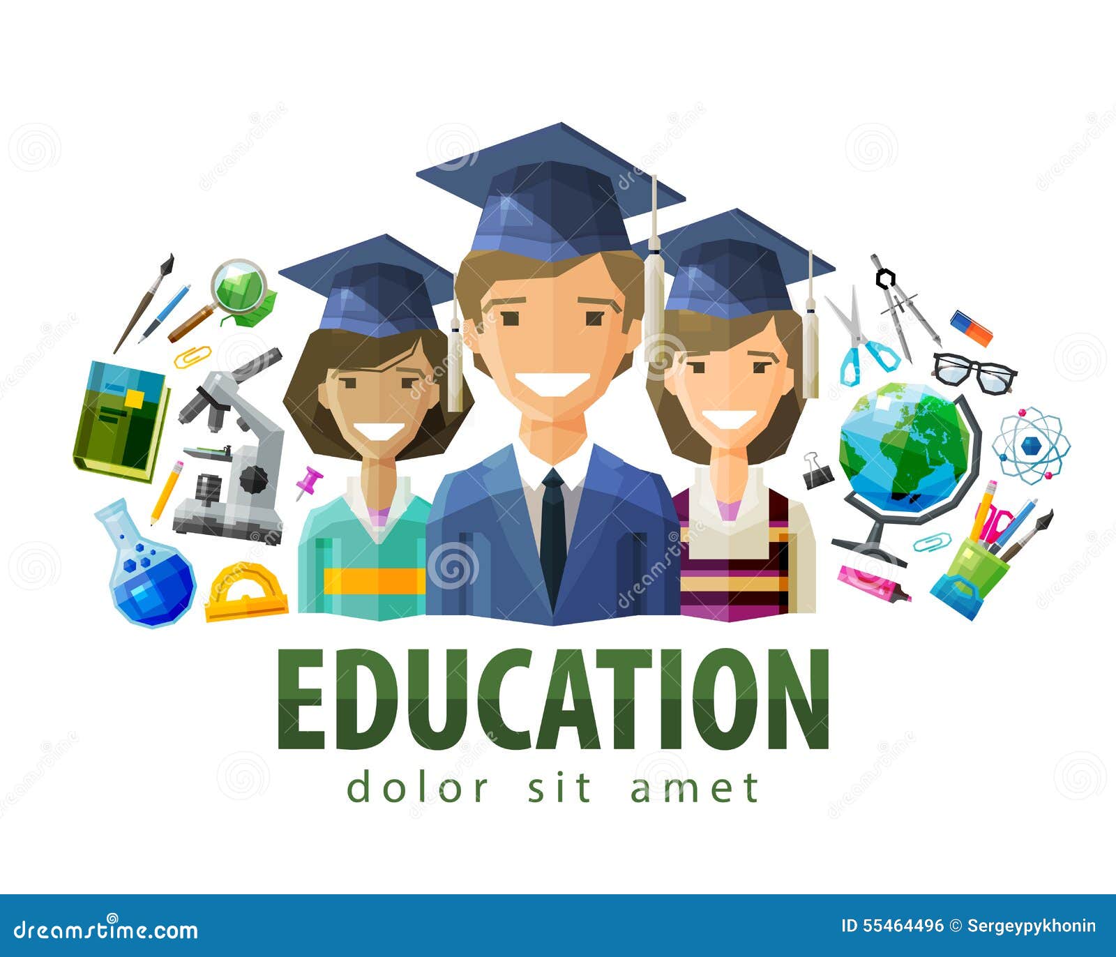 Education, Schooling Vector Logo Design Template Stock Vector ...