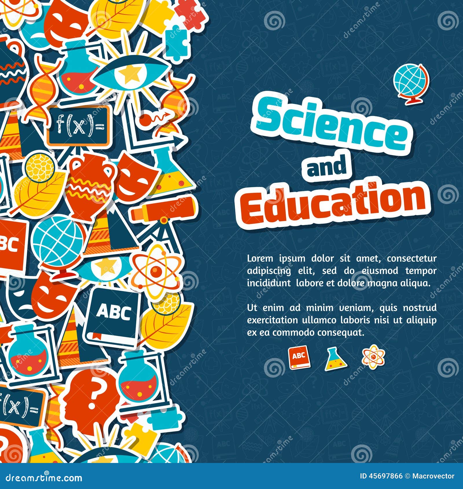 Education Science Background Stock Vector - Illustration of logo ...