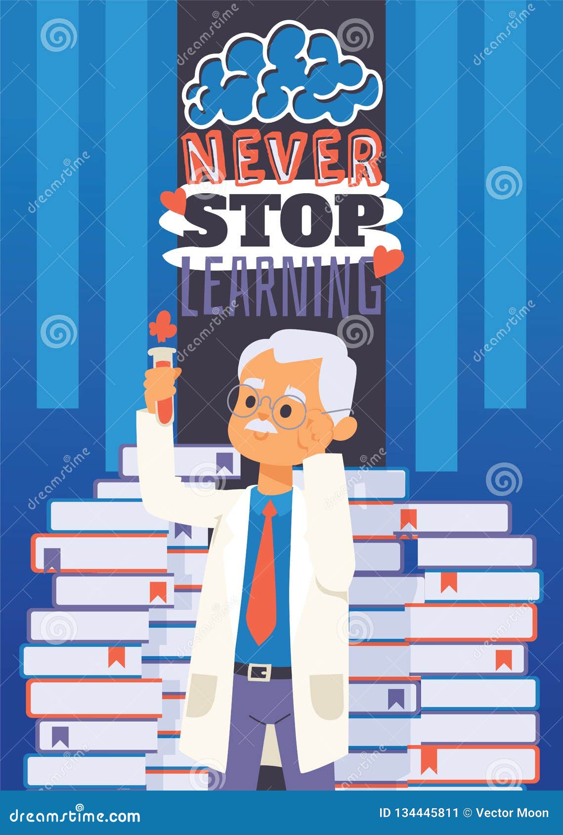 Education and Science Concept Vector Illustration. Motivatng Text ...