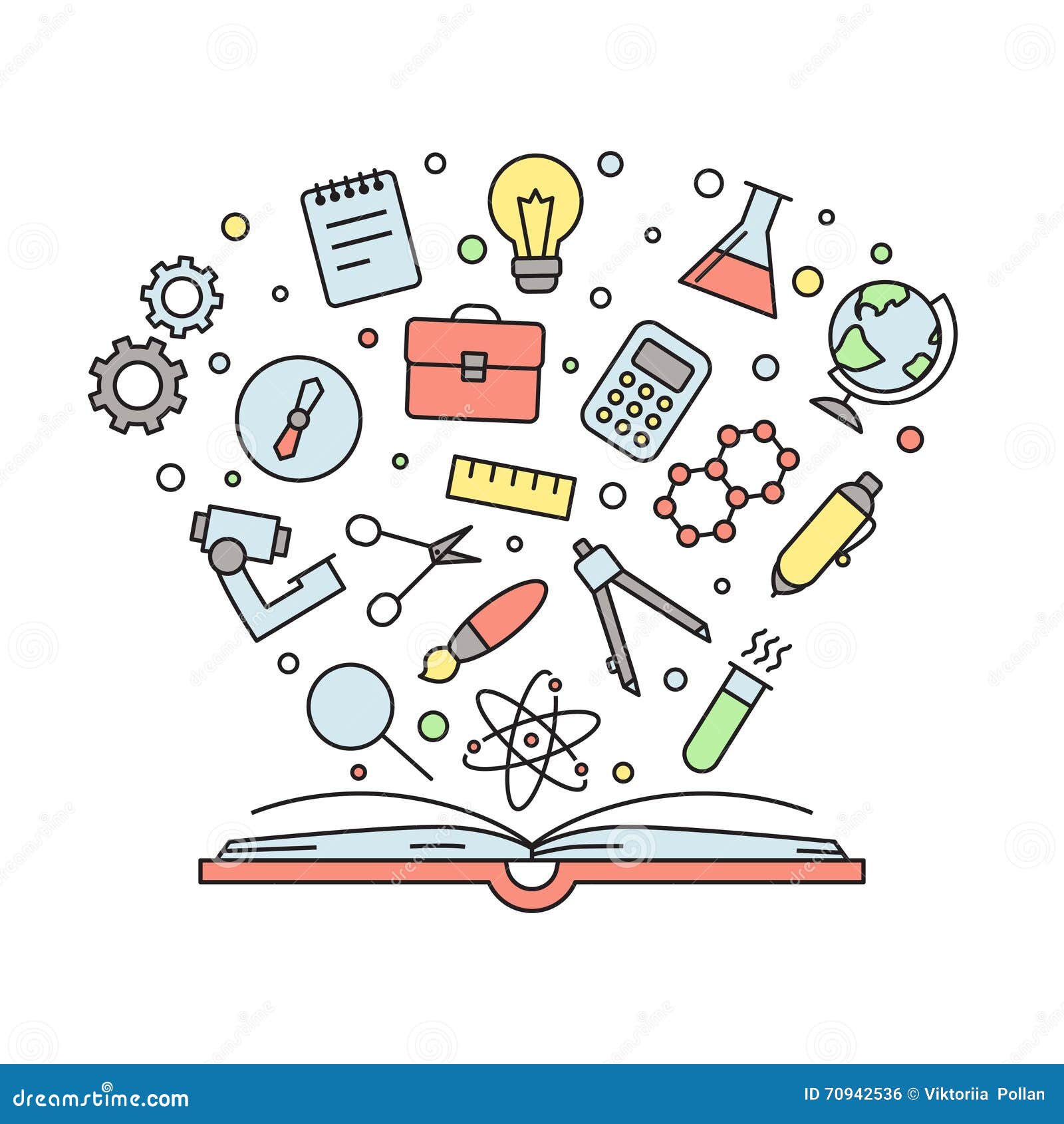 Set Of Science Outline Icons. Contains Icons As Puzzle, Coronavirus And ...
