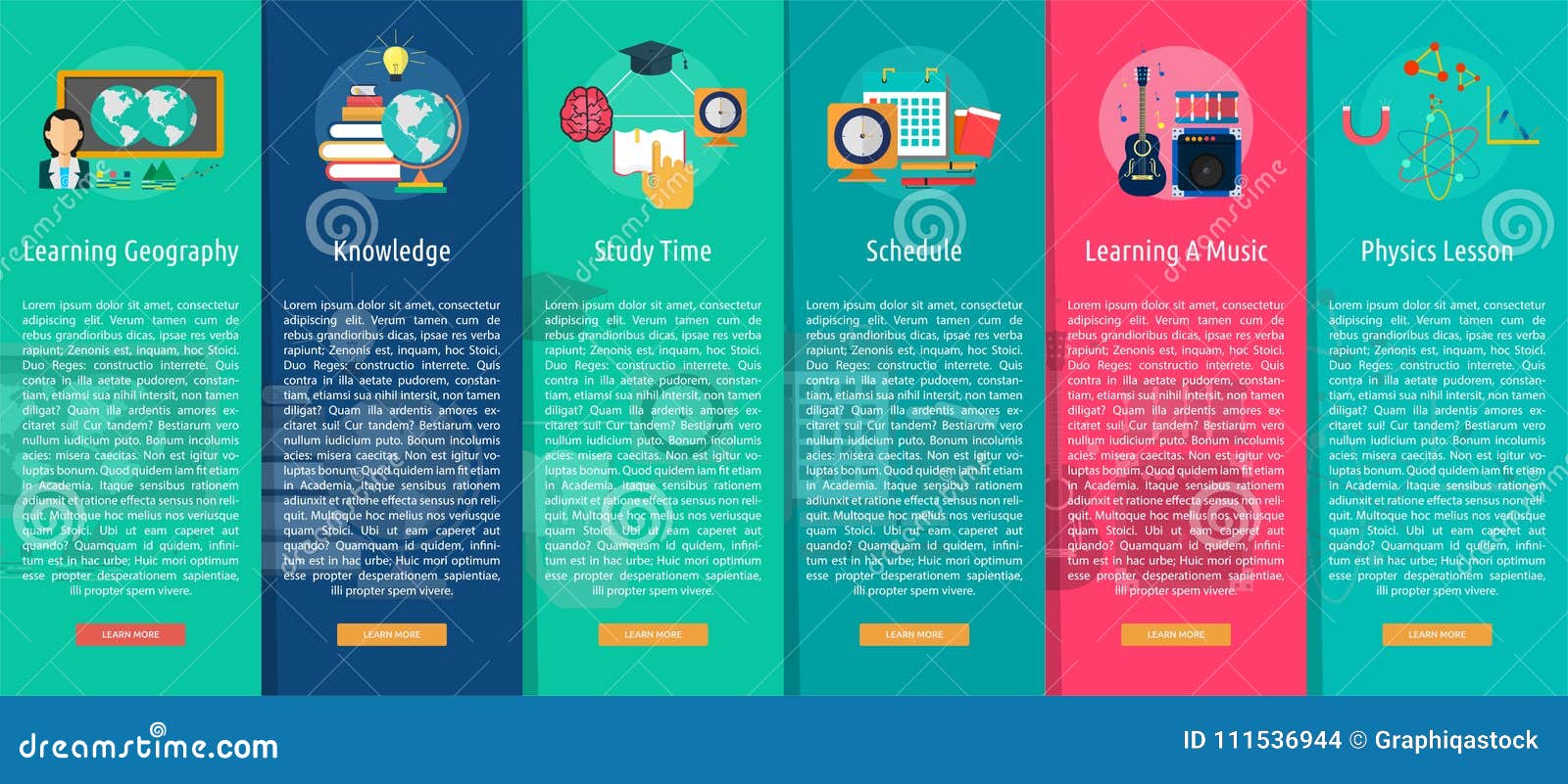 Education and Science Vertical Banner Concept Stock Vector ...