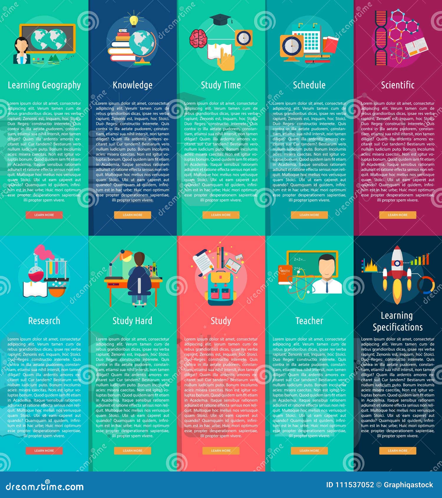 Education and Science Vertical Banner Concept Stock Vector ...