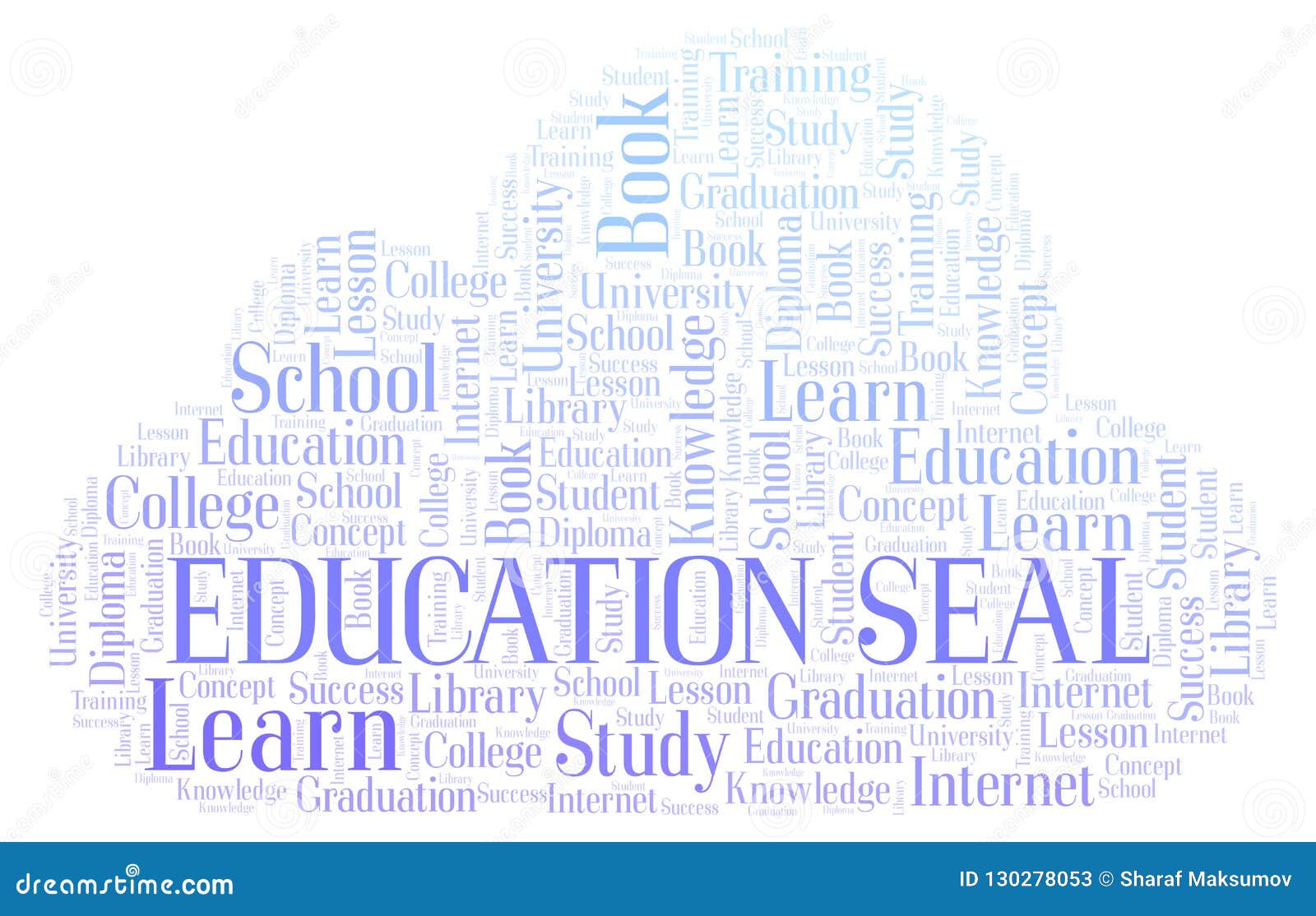 Education Seal word cloud. stock illustration. Illustration of font ...