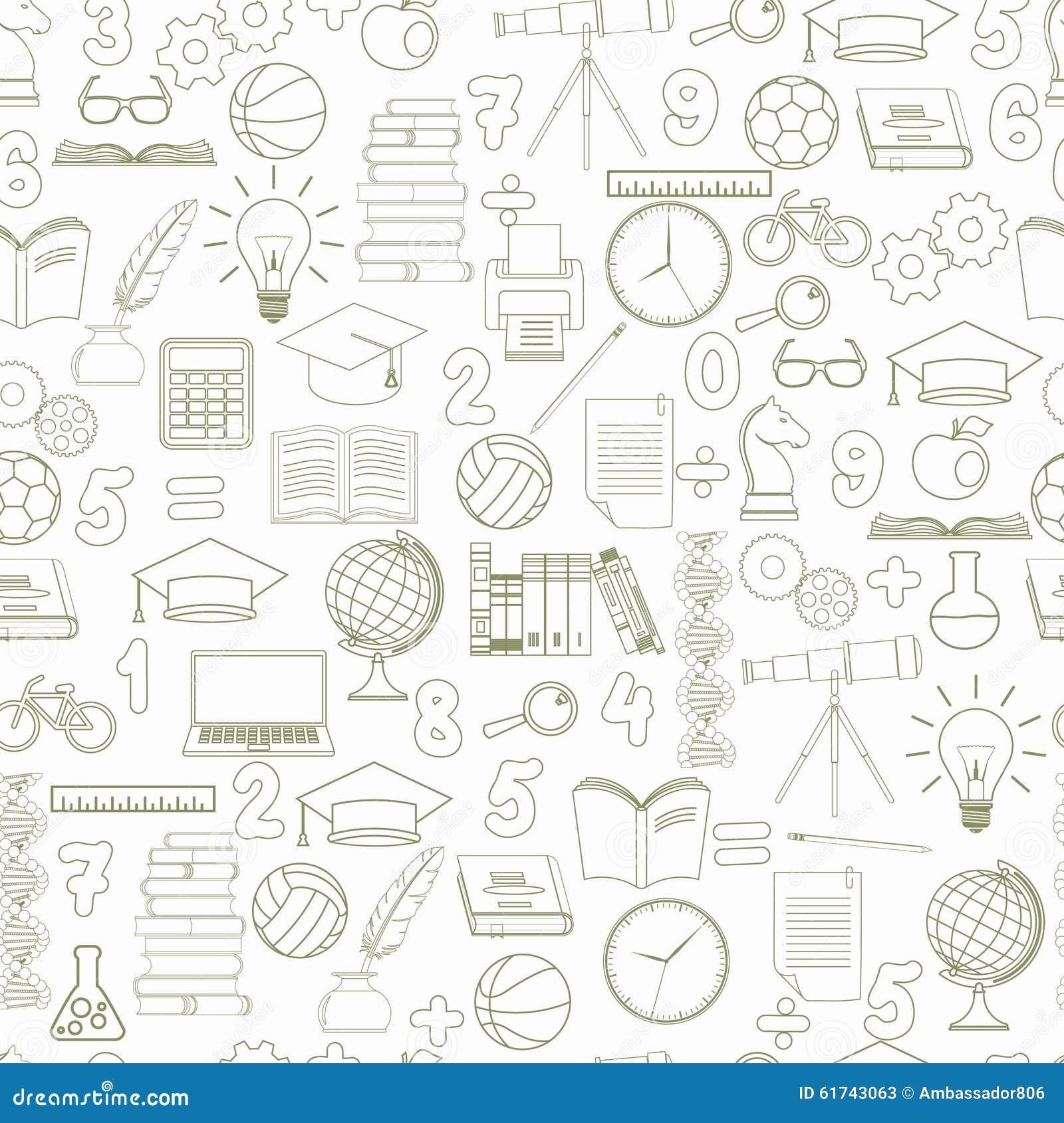 Education Seamless Background - Vector Stock Vector - Illustration of ...