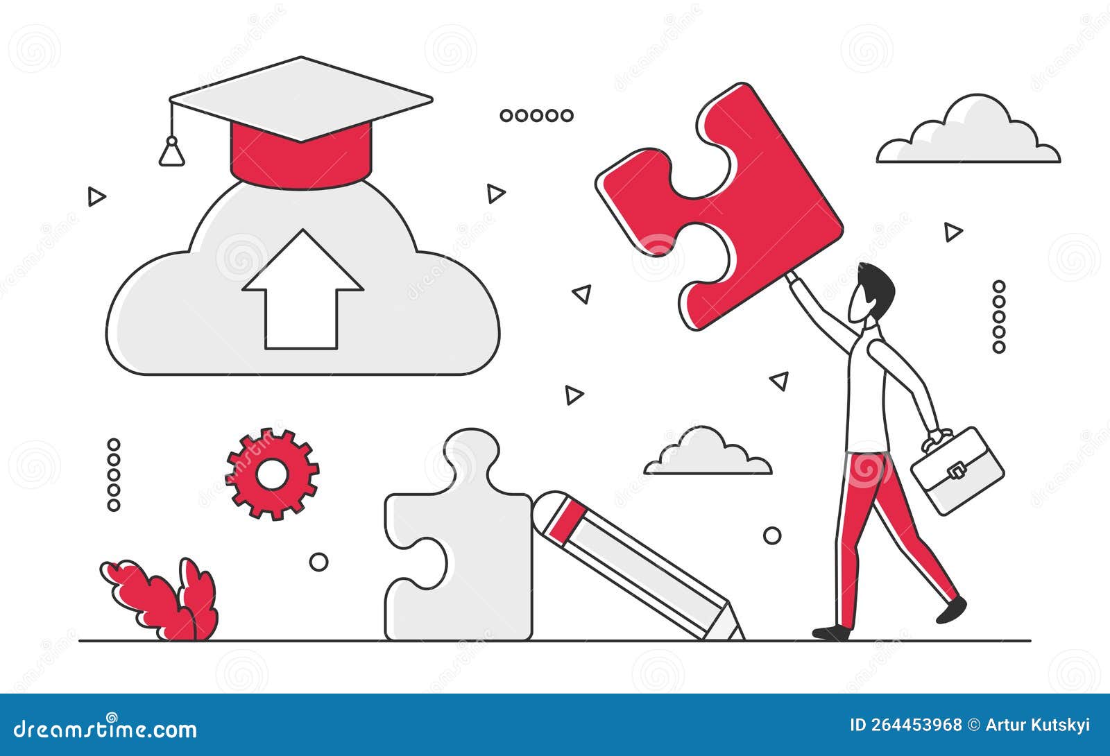 Education And Skill Up Concept Hand Lettering Motivation Poster ...