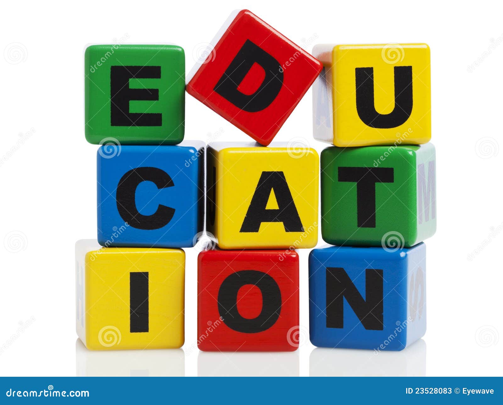 Education Spelled with Alphabet Blocks Stock Image - Image of cubes ...