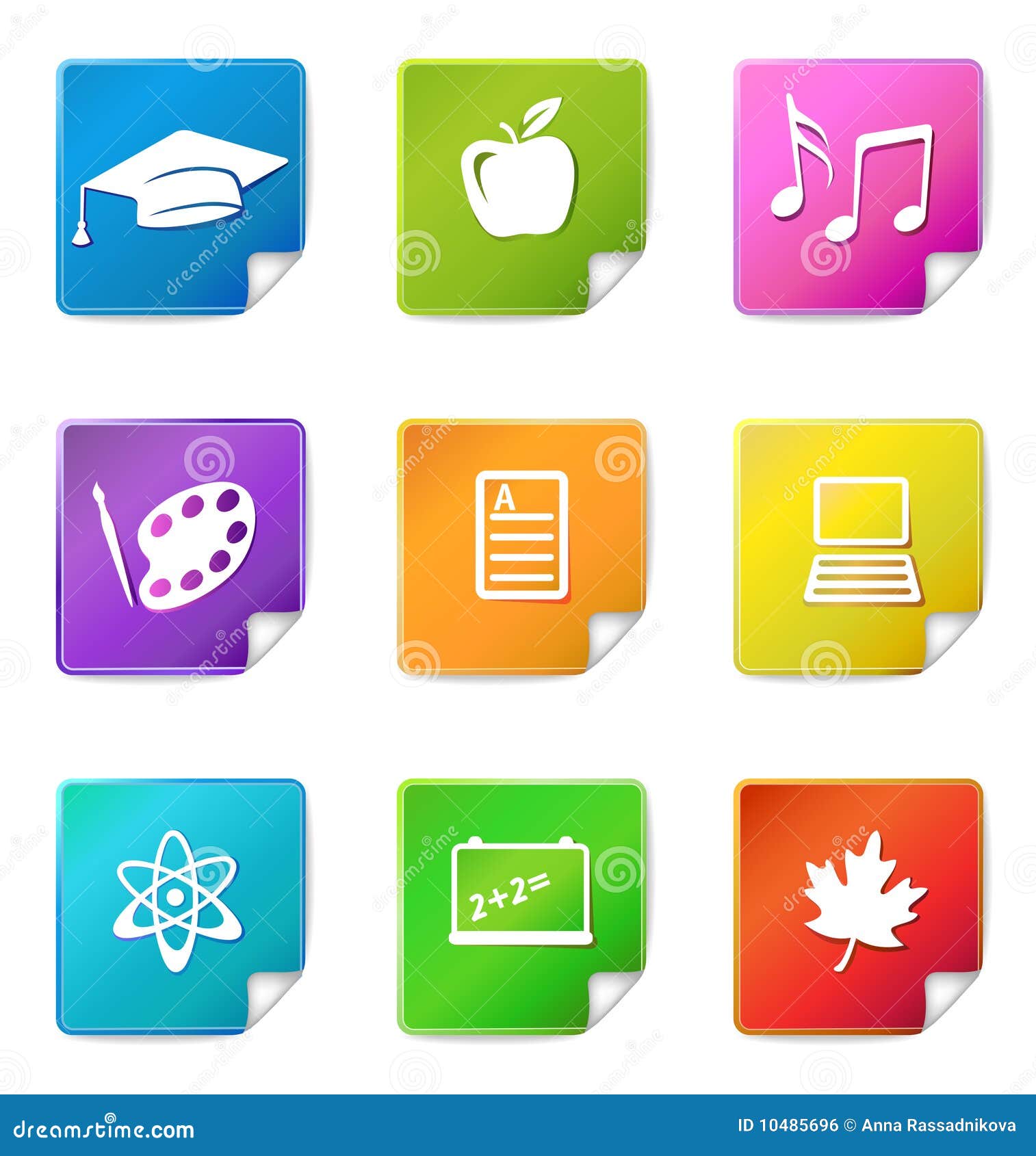 Education sticker icons stock vector. Illustration of internet - 10485696