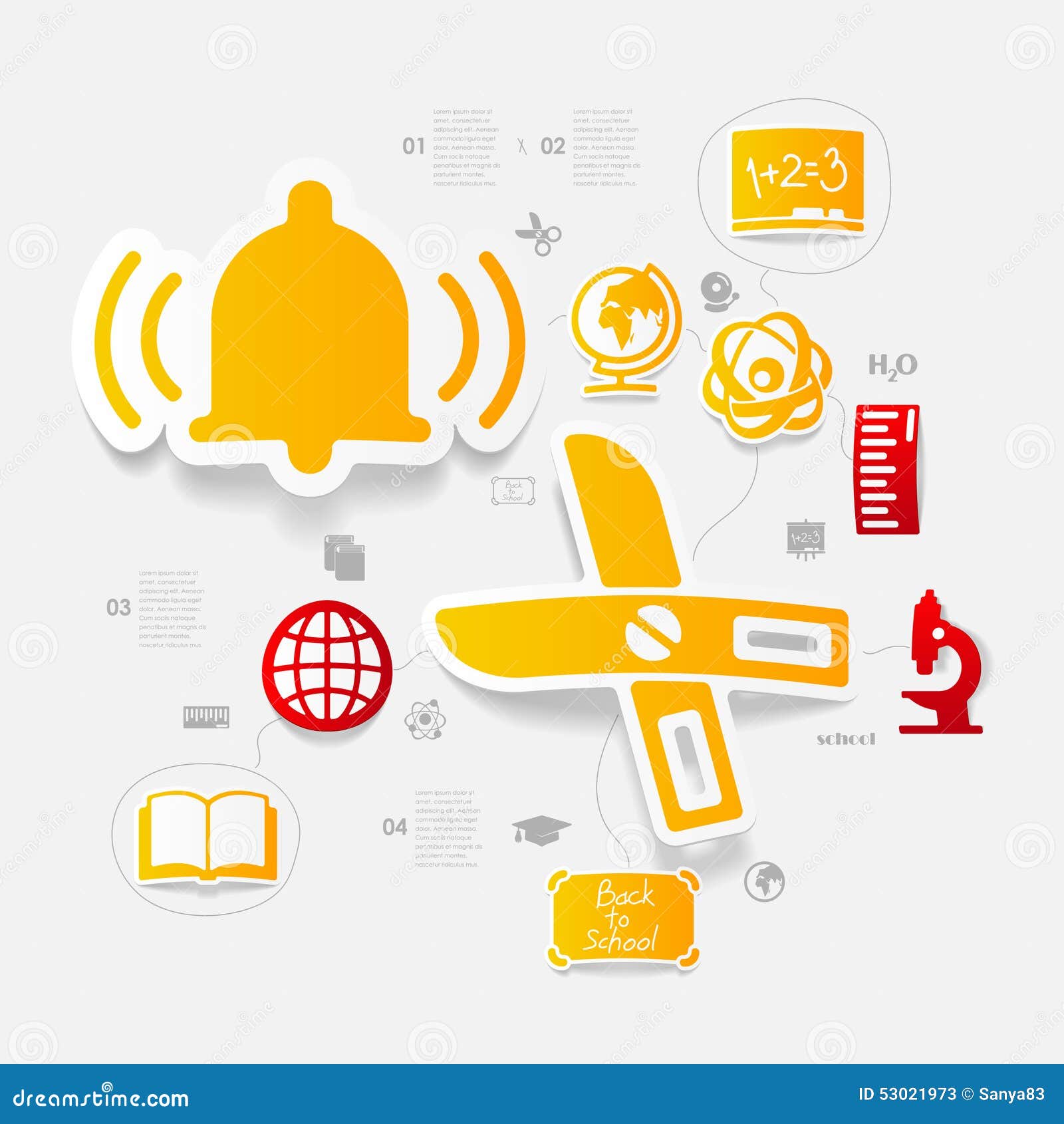 Education Sticker Infographic Stock Vector - Illustration of education ...