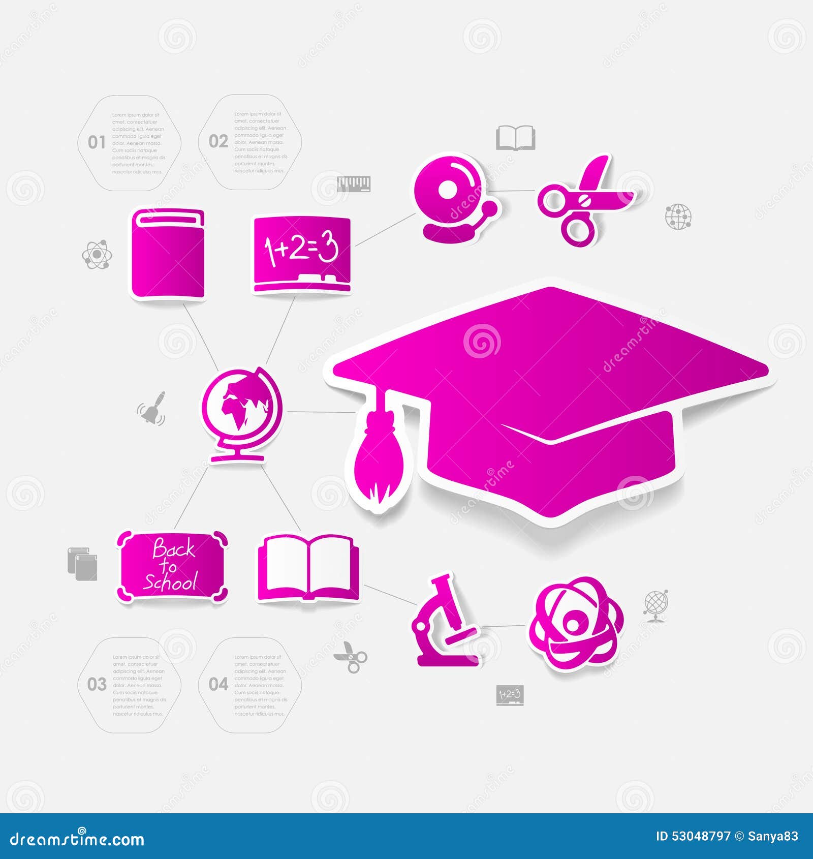 Education Sticker Infographic Stock Vector - Illustration of pattern ...