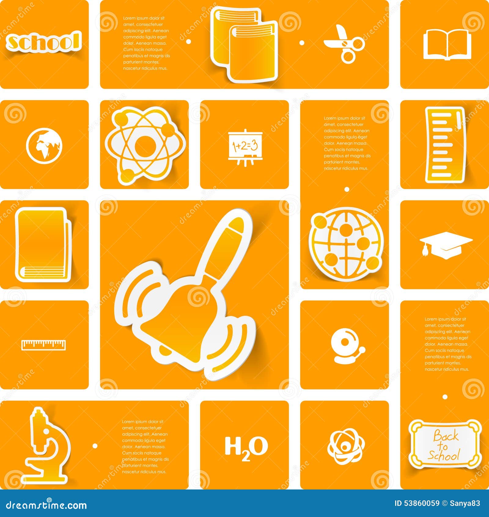 Education Sticker Infographic Stock Vector - Illustration of ...