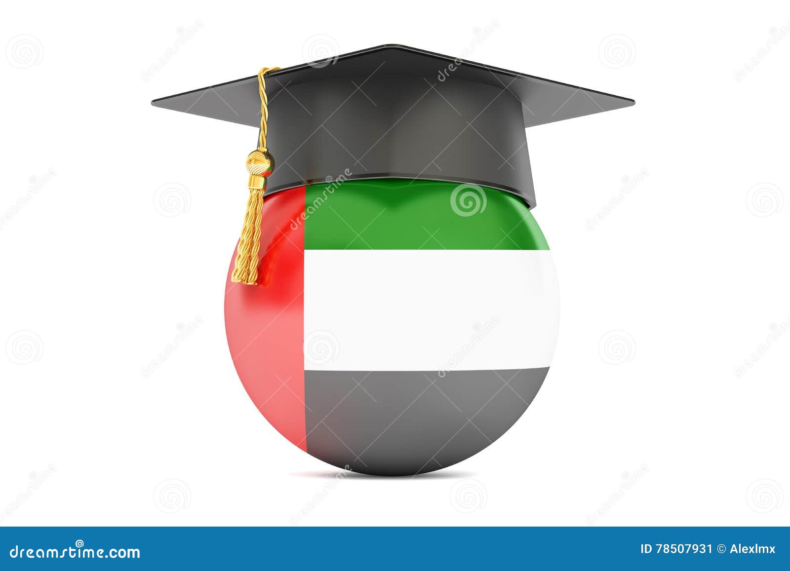 Education and Study in UAE Concept, 3D Rendering Stock Illustration ...