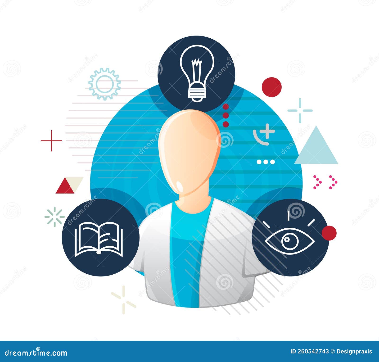 Education System - Curiosity Knowledge and Creativity - Illustration ...