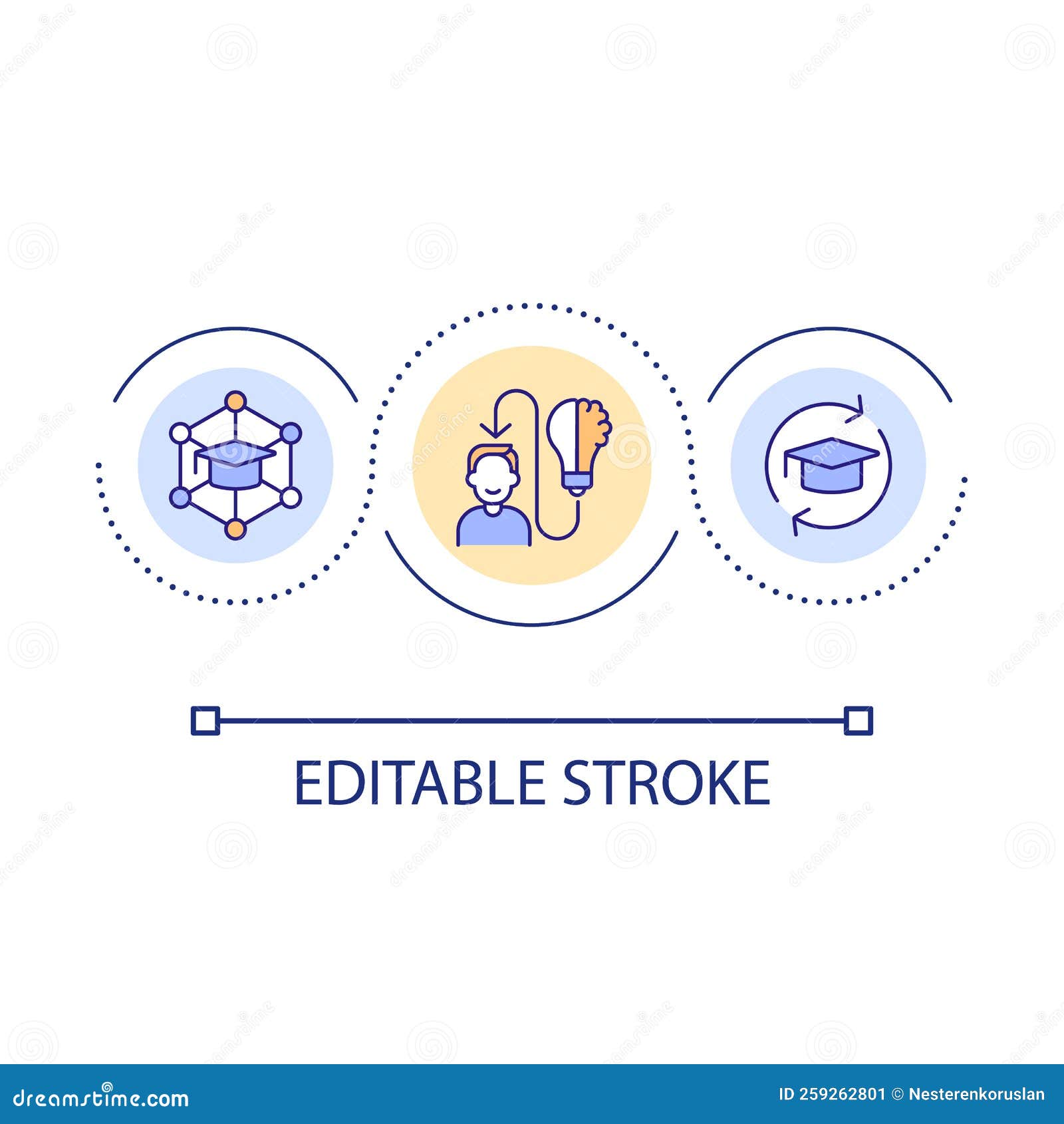 Education System Loop Concept Icon Stock Vector - Illustration of ...