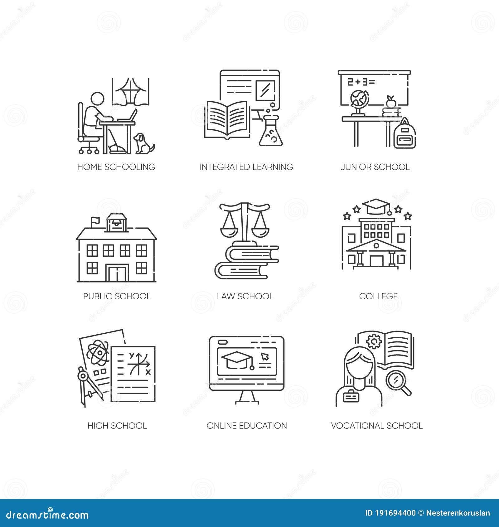 Teaching Methods And School Education Approach Types Outline Collection ...