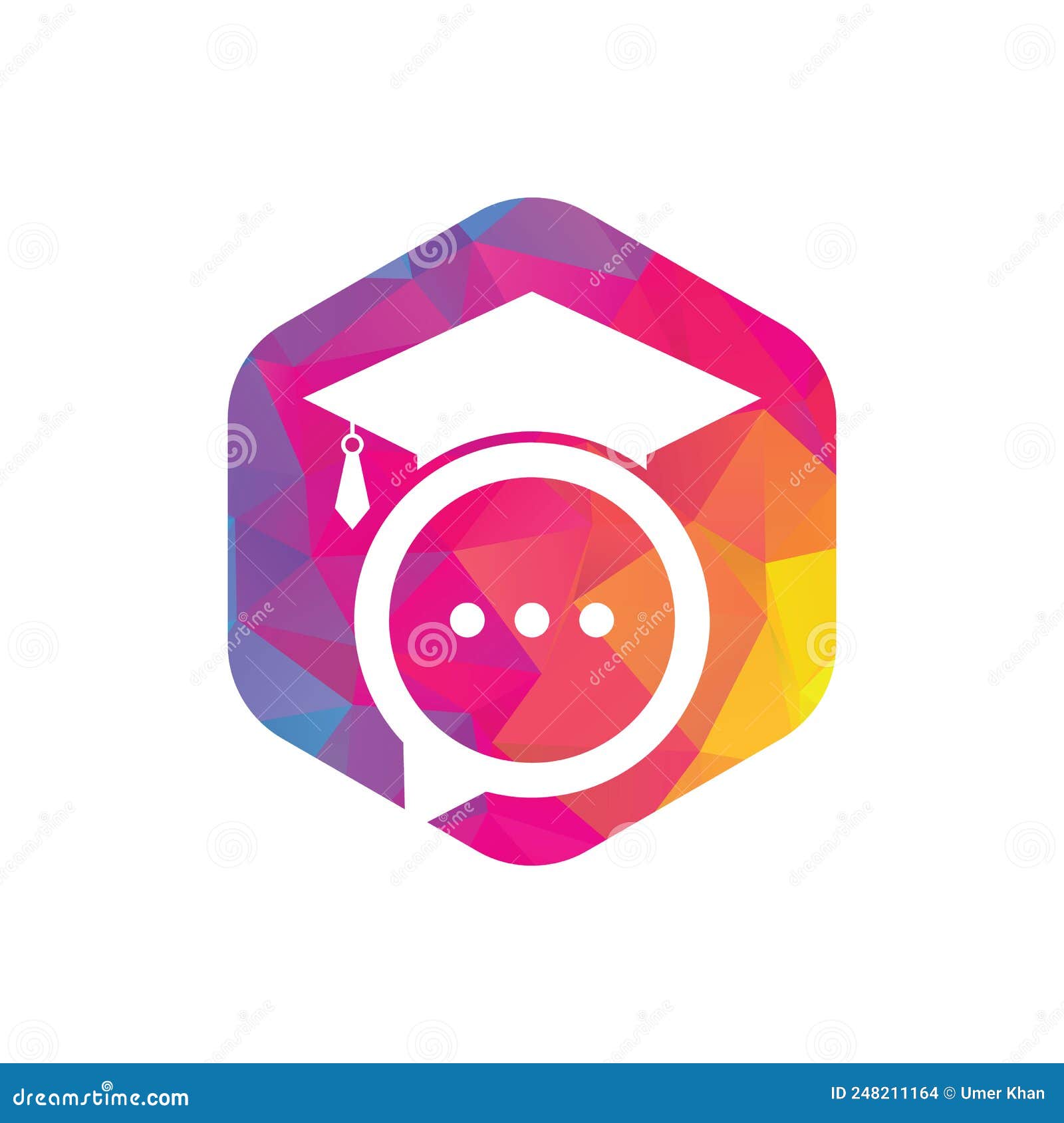 Education Talk Vector Logo Design. Stock Vector - Illustration of learn ...