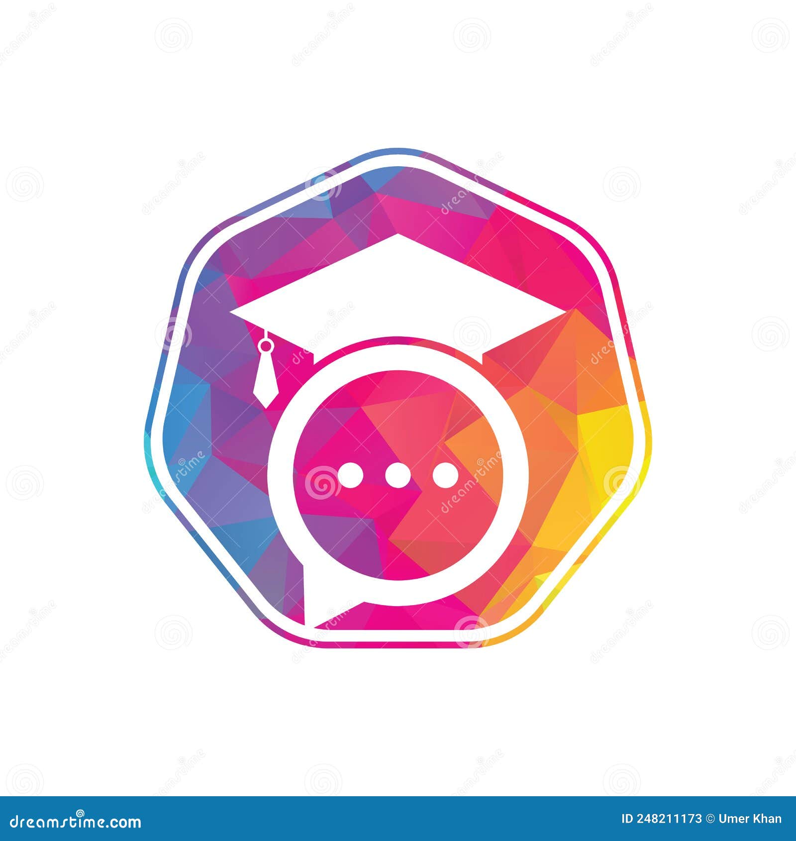 Education Talk Vector Logo Design. Stock Vector - Illustration of ...