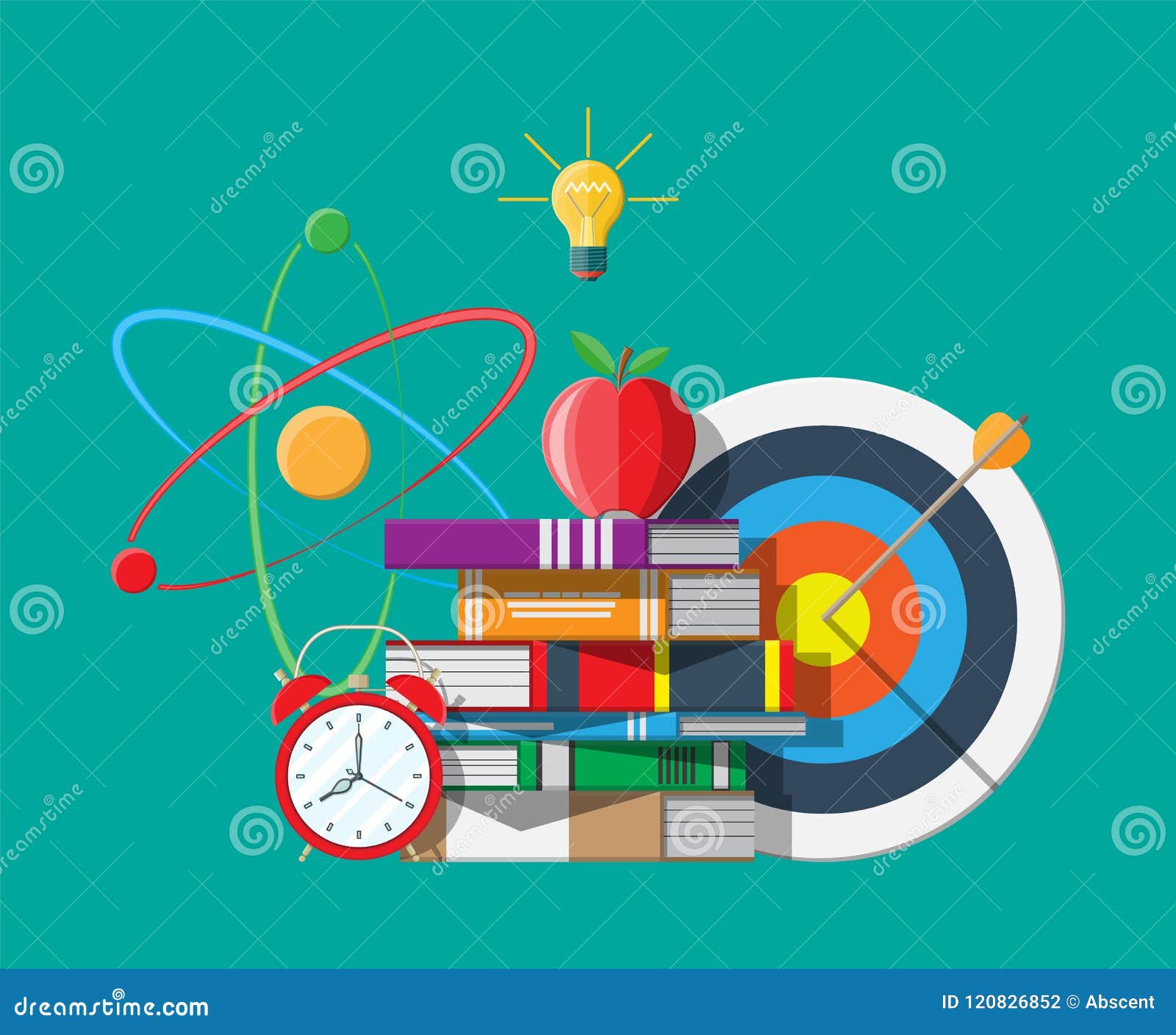 Education Target and Study Concept. Stock Vector - Illustration of ...