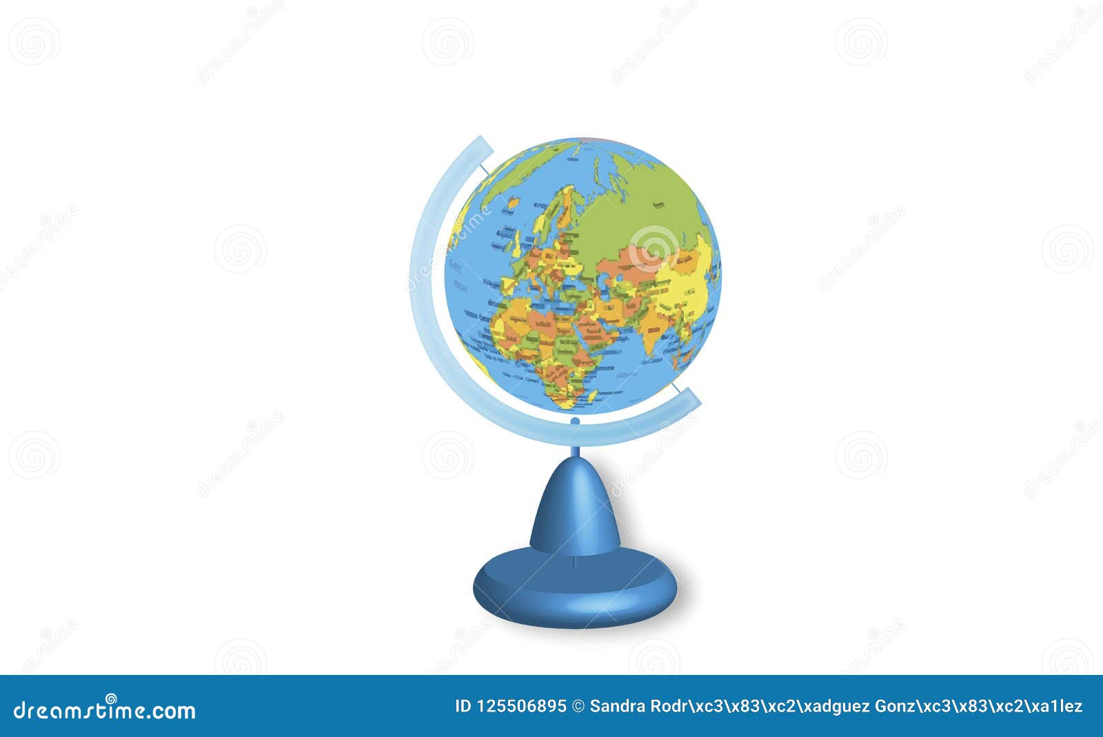 The Globe To Learn Geography Stock Vector - Illustration of object ...