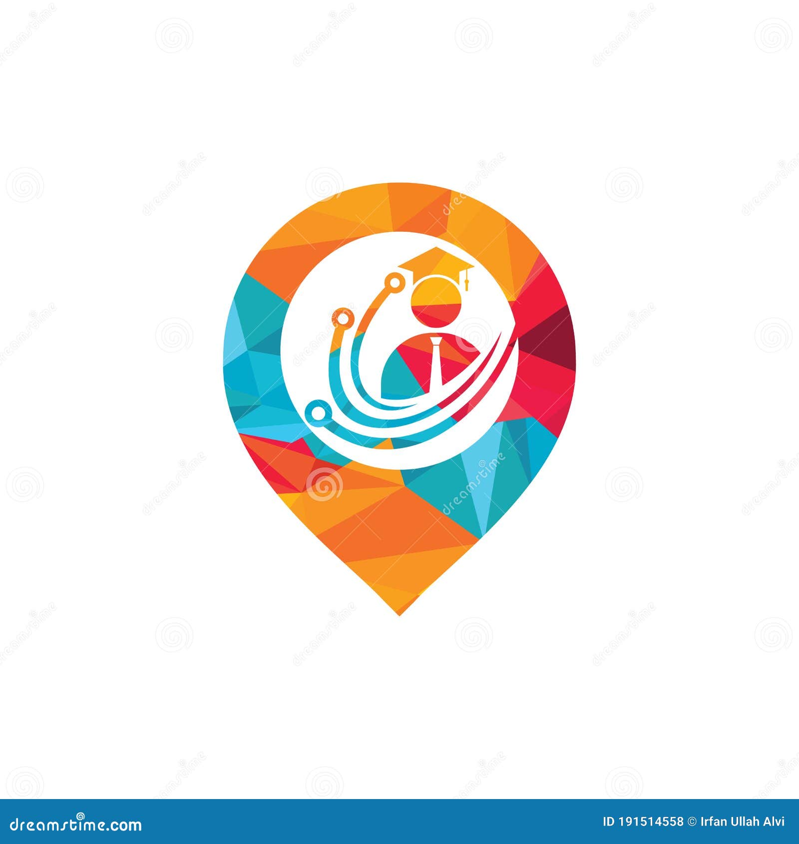 Education Tech Vector Logo Design. Digital School Logo Concept. Stock ...