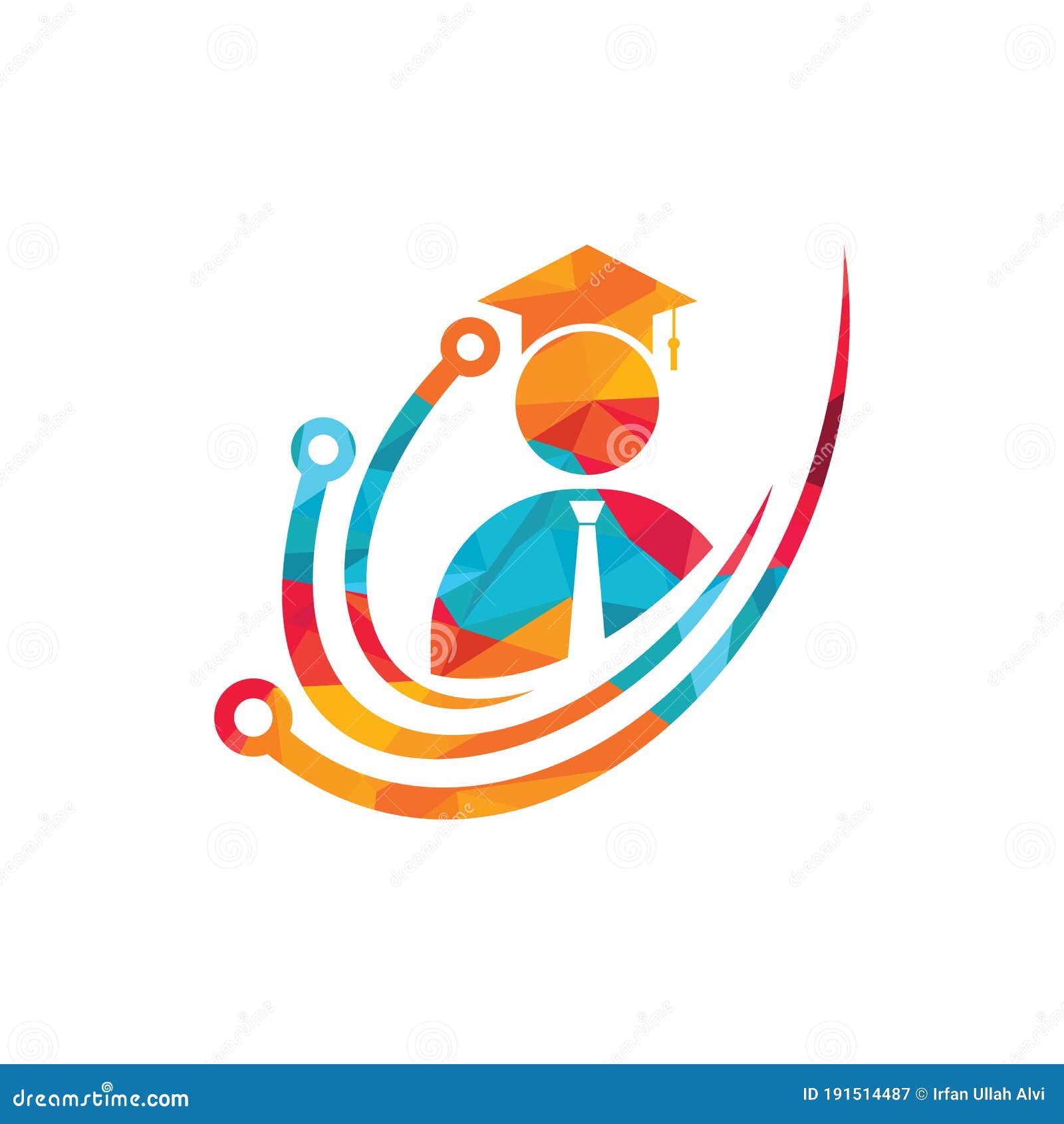 Education Tech Vector Logo Design. Stock Vector - Illustration of ...