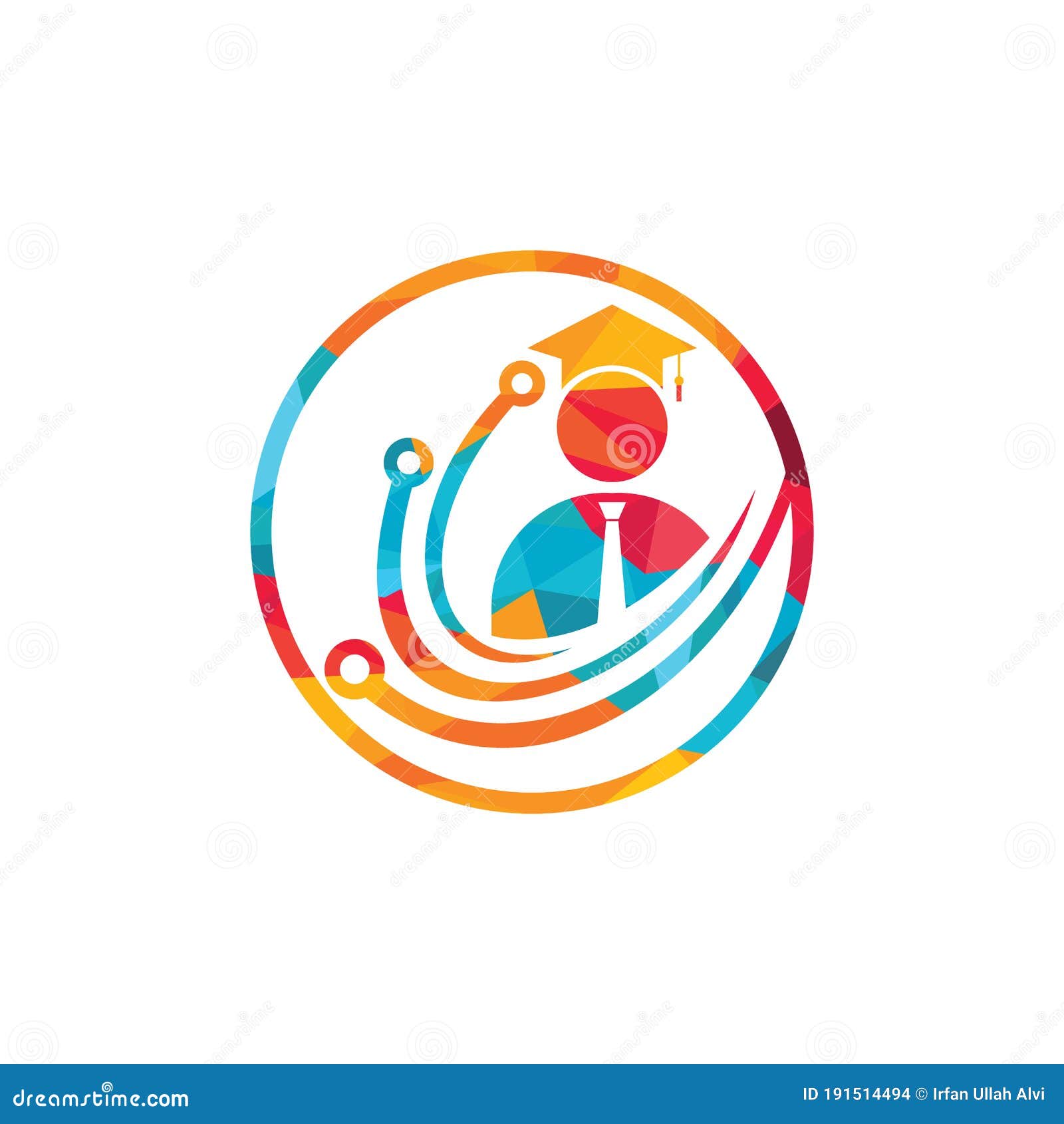 Education Tech Vector Logo Design. Stock Vector - Illustration of icon ...