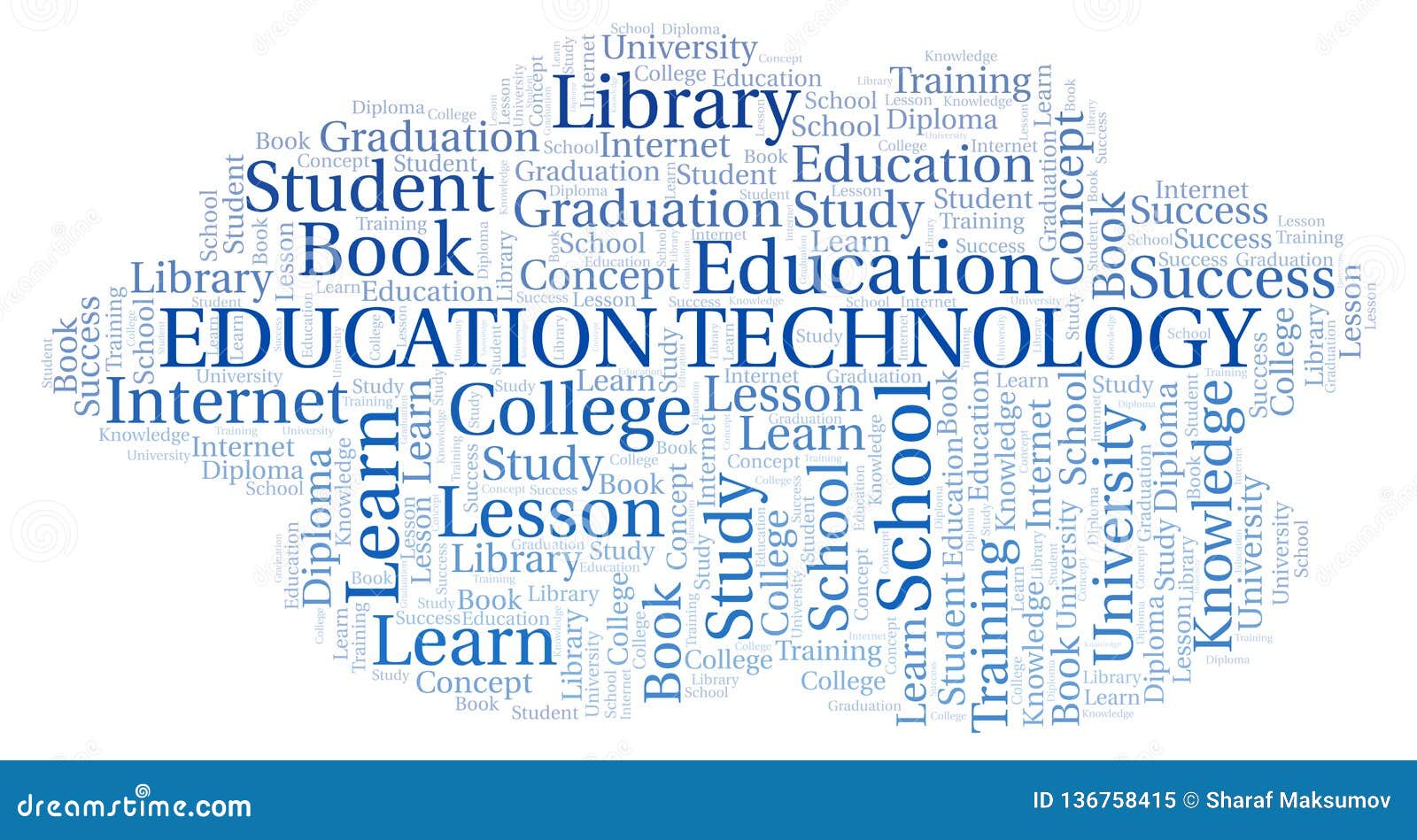 Education Technology Word Cloud Stock Illustration - Illustration of ...