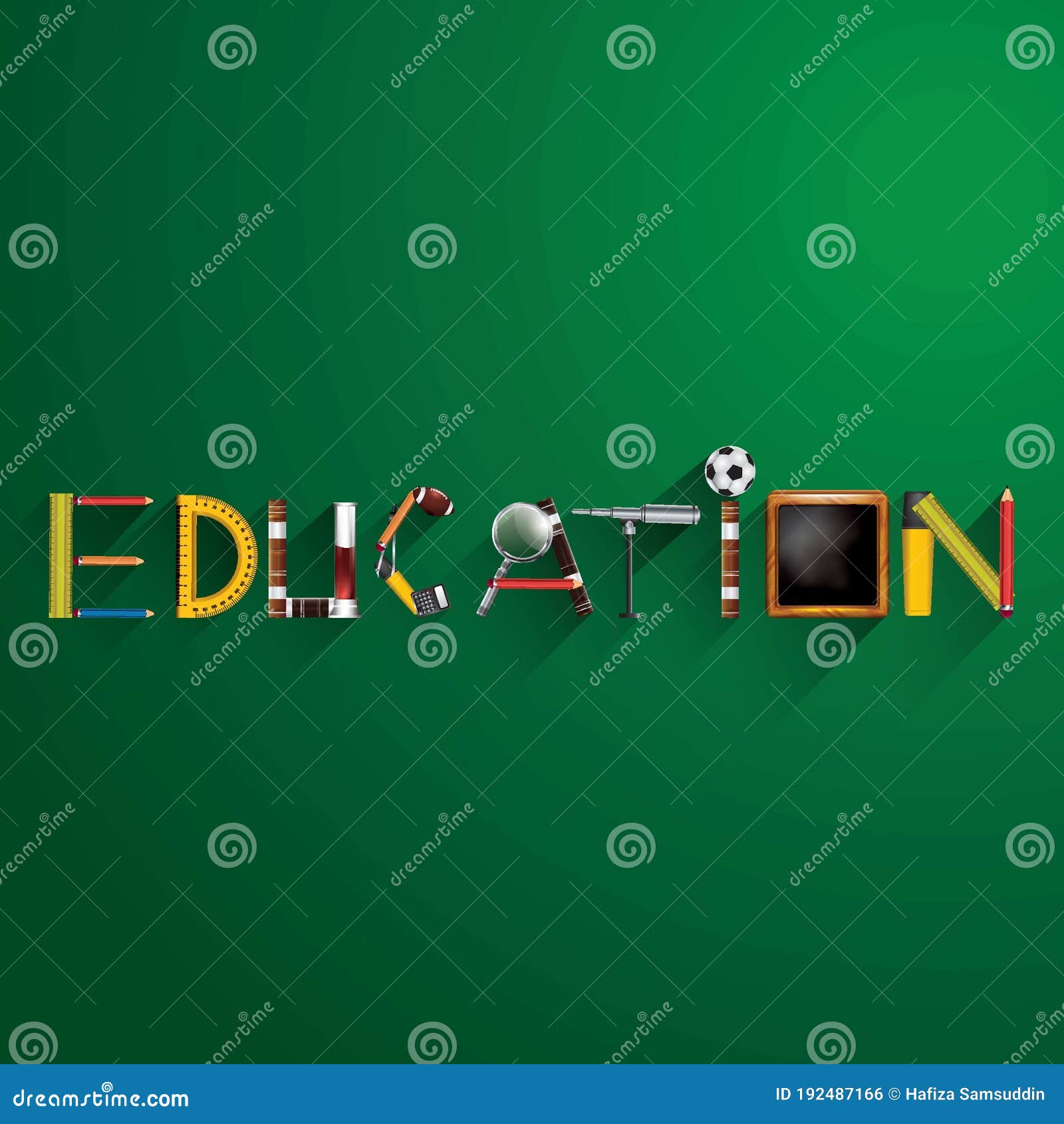 Education Text Design. Vector Illustration Decorative Design Stock ...