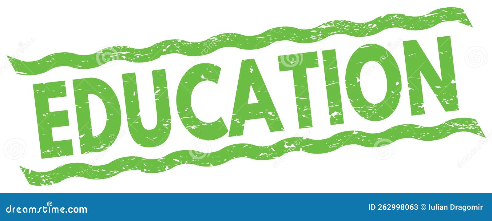 EDUCATION Text on Green Lines Stamp Sign Stock Illustration ...