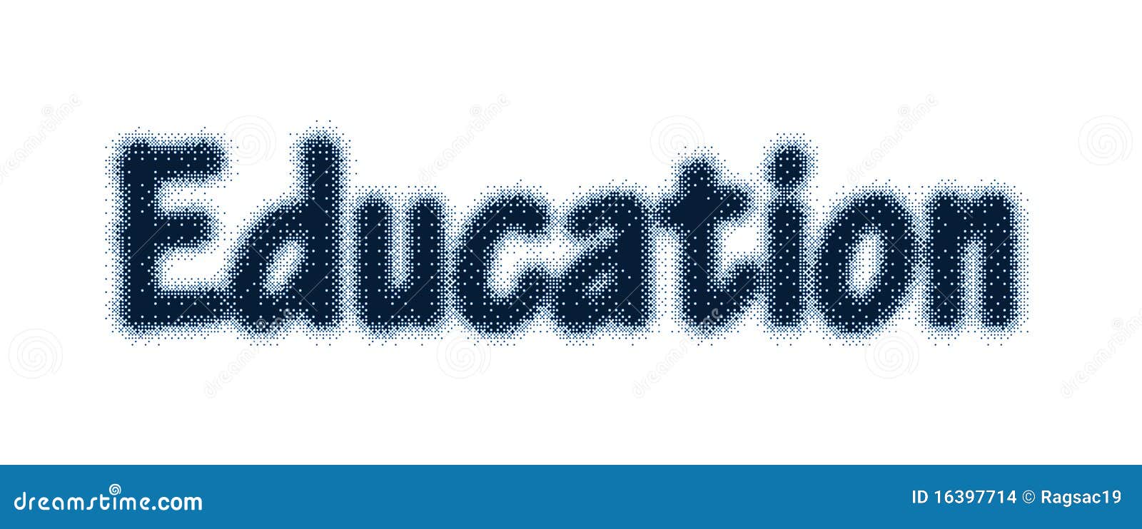 Education Text with Halftone Effect Stock Illustration - Illustration ...
