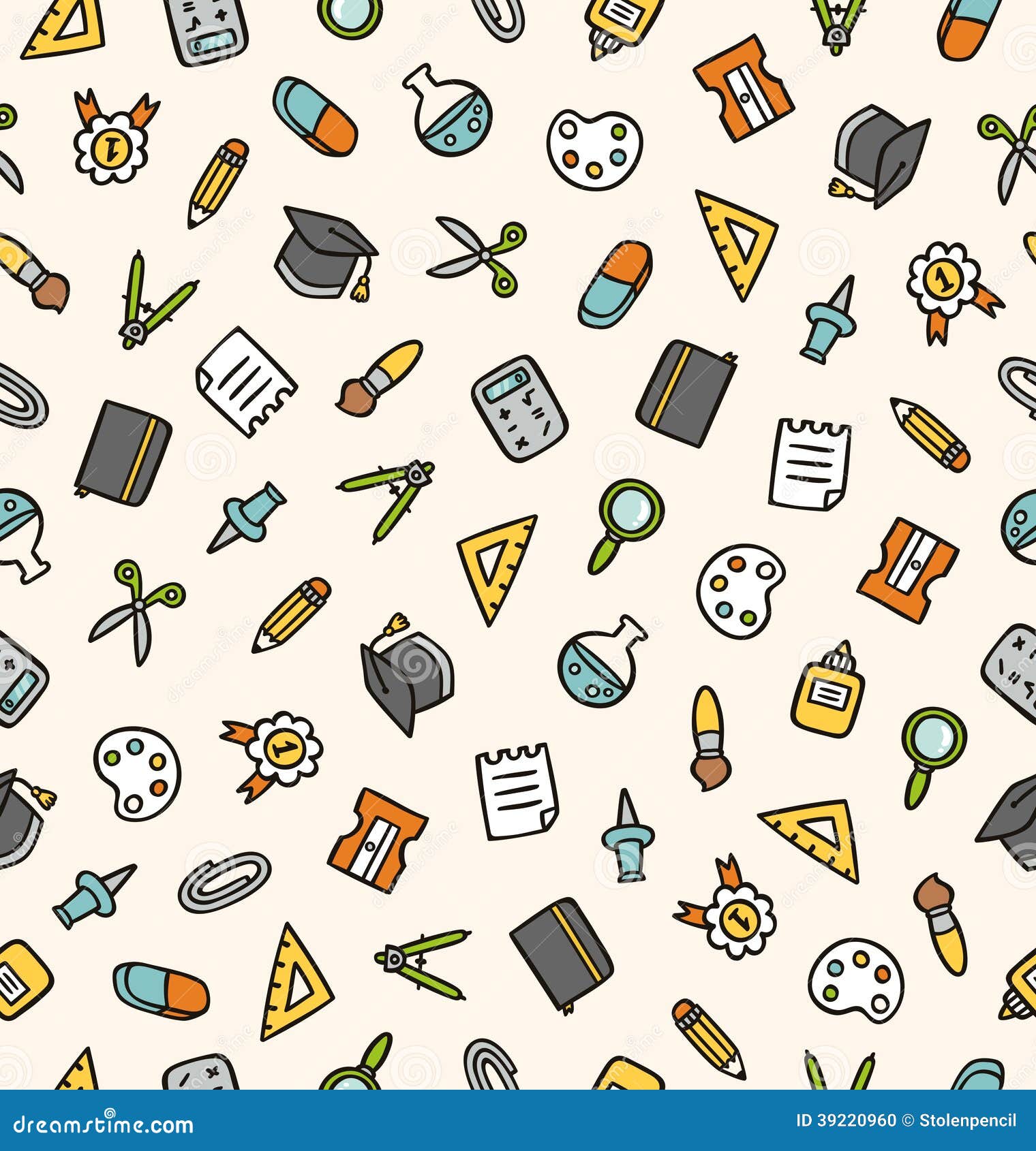 Education time pattern stock vector. Illustration of education - 39220960