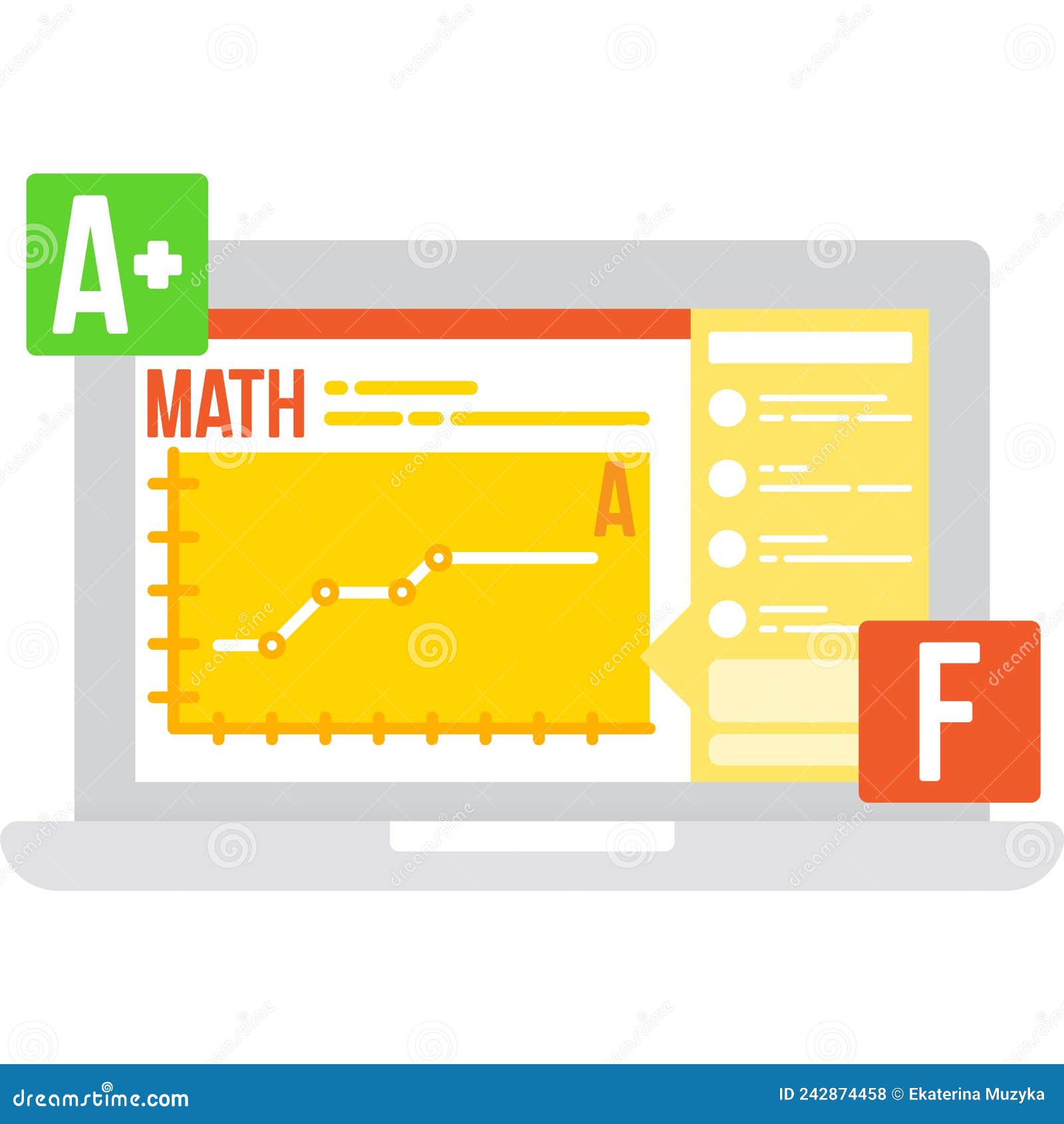 Education Timetable App Tracking Grade Icon Vector Stock Vector ...