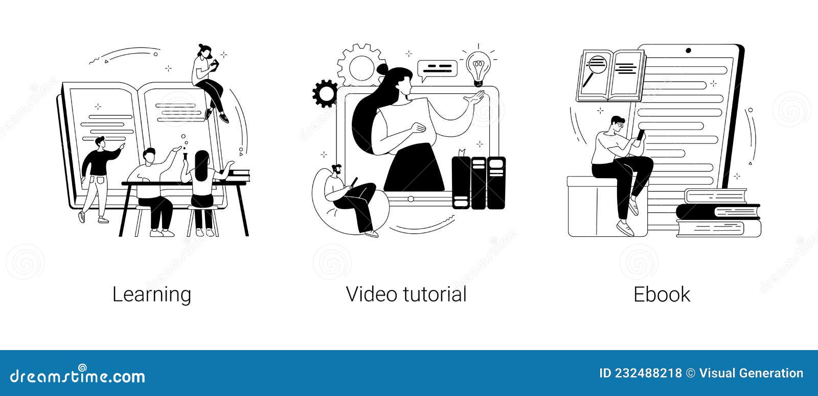 Education and Training Abstract Concept Vector Illustrations. Stock ...