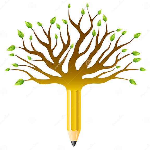 Education tree stock vector. Illustration of collage, leaf - 6766249