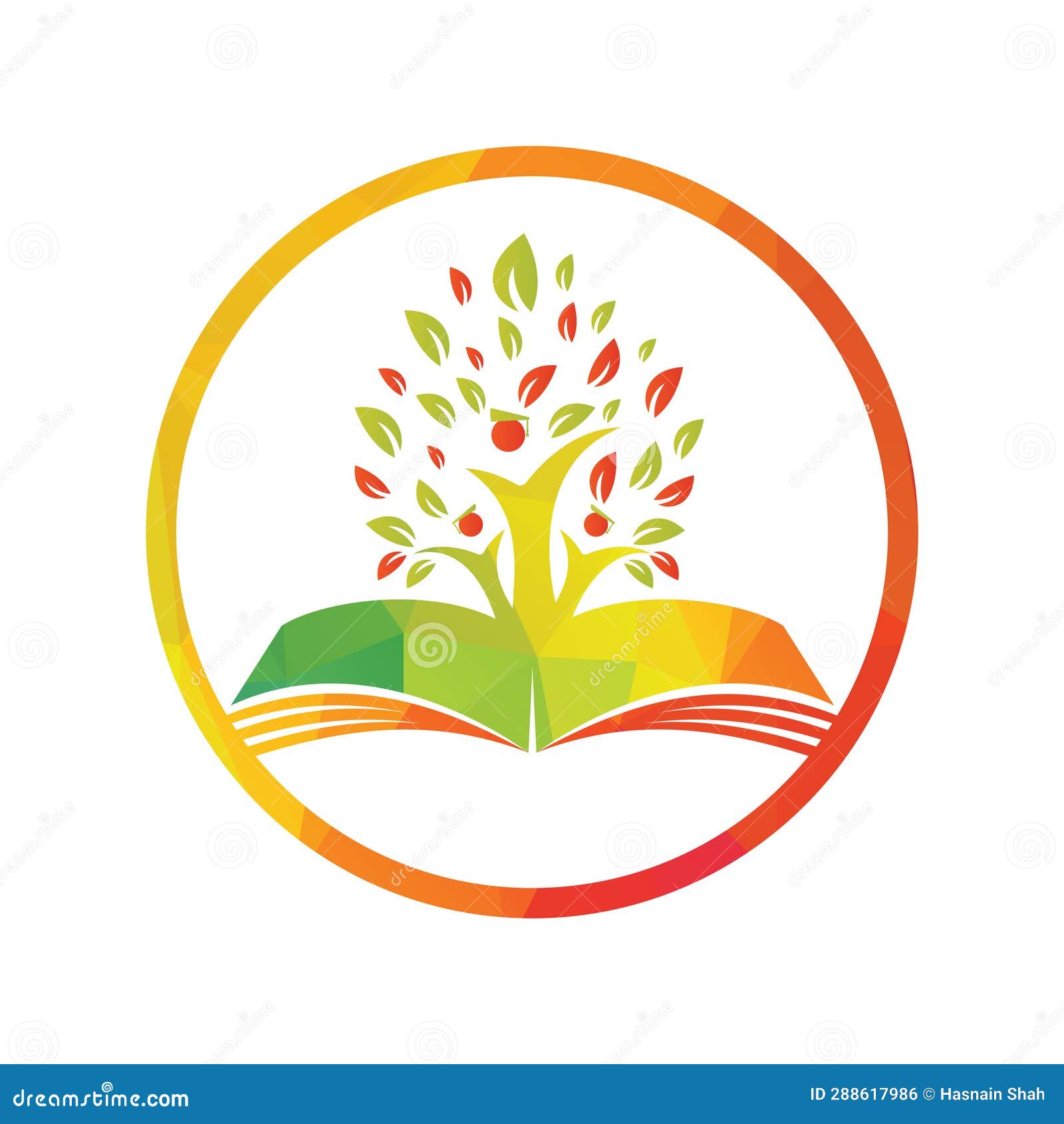 Education Tree Growth on Book Idea Vector Logo Stock Illustration ...
